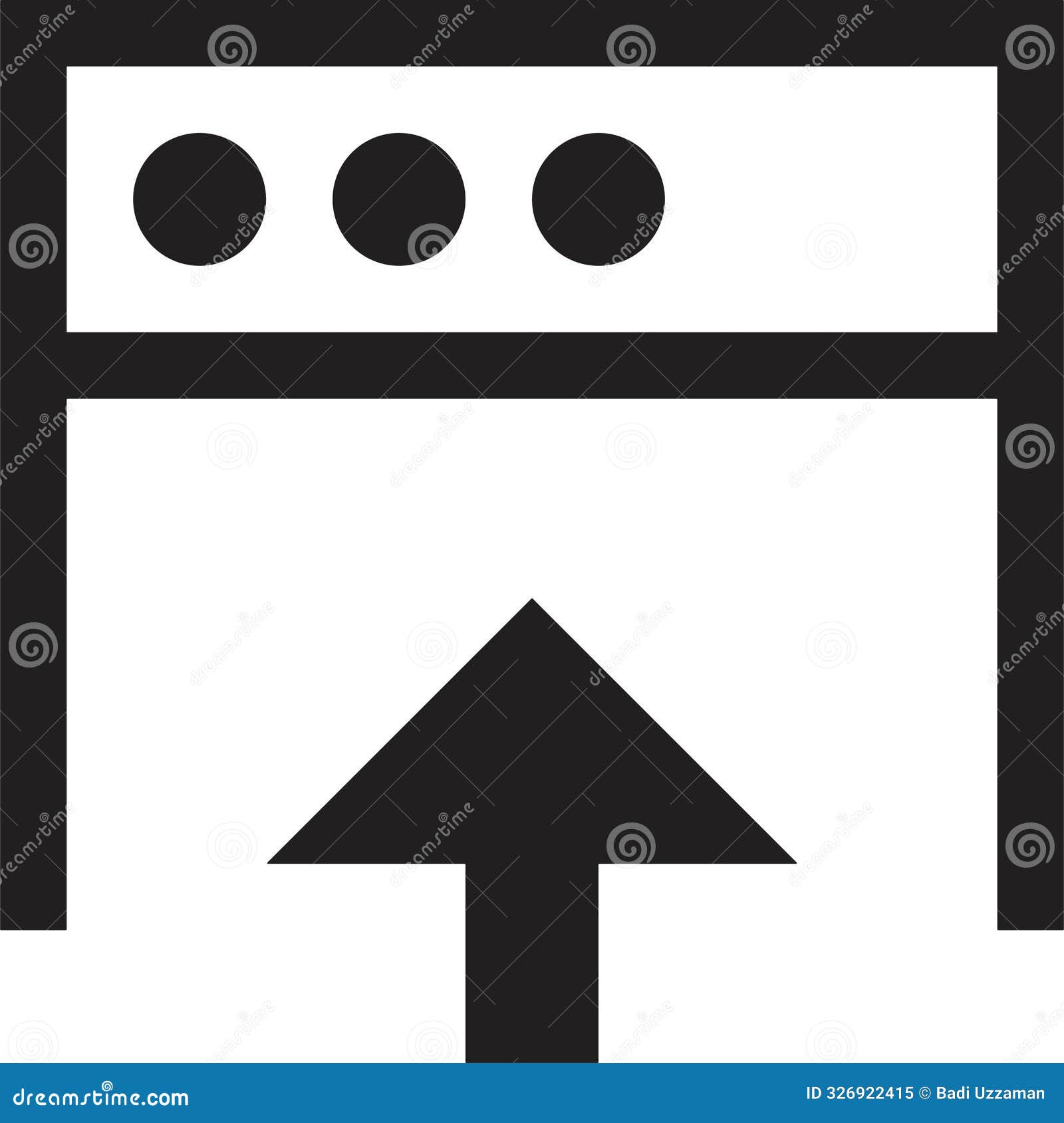 Upload Icon Symbol Vector Image Stock Vector - Illustration of line ...