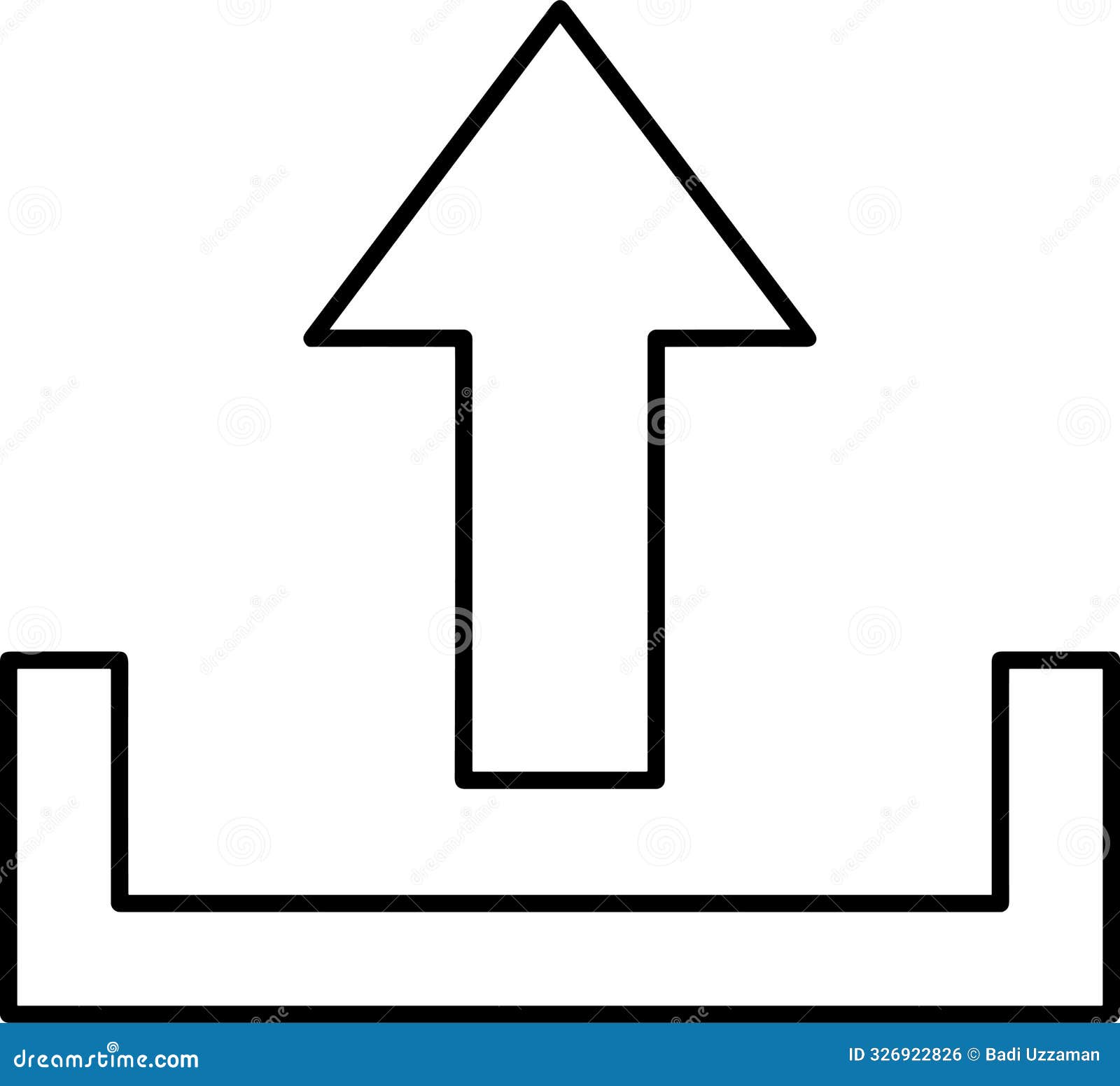 Upload Icon Symbol Vector Image Stock Vector - Illustration of ...