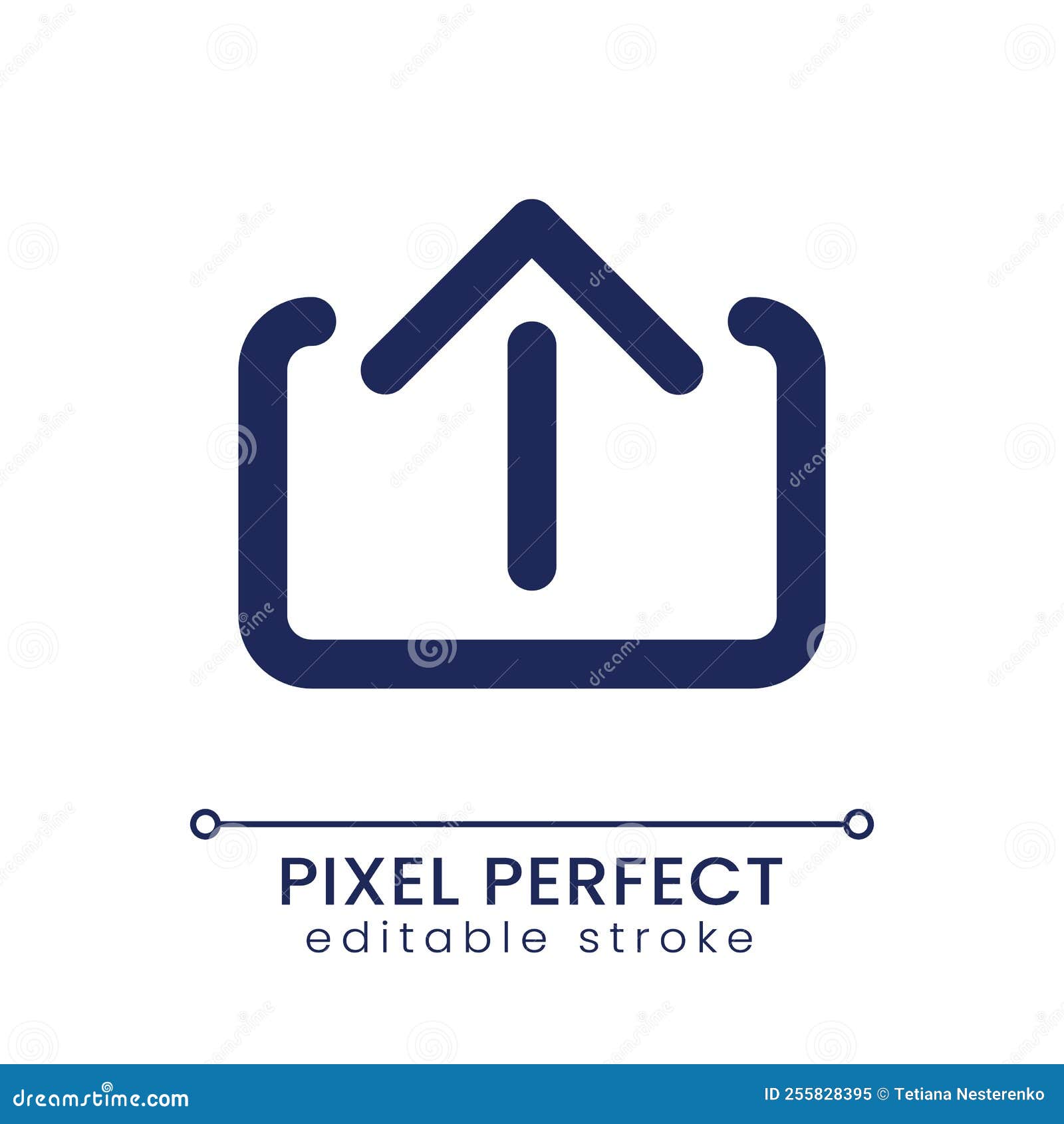 Upload Pixel Perfect Linear Ui Icon Stock Vector - Illustration of line, transfer: 255828395