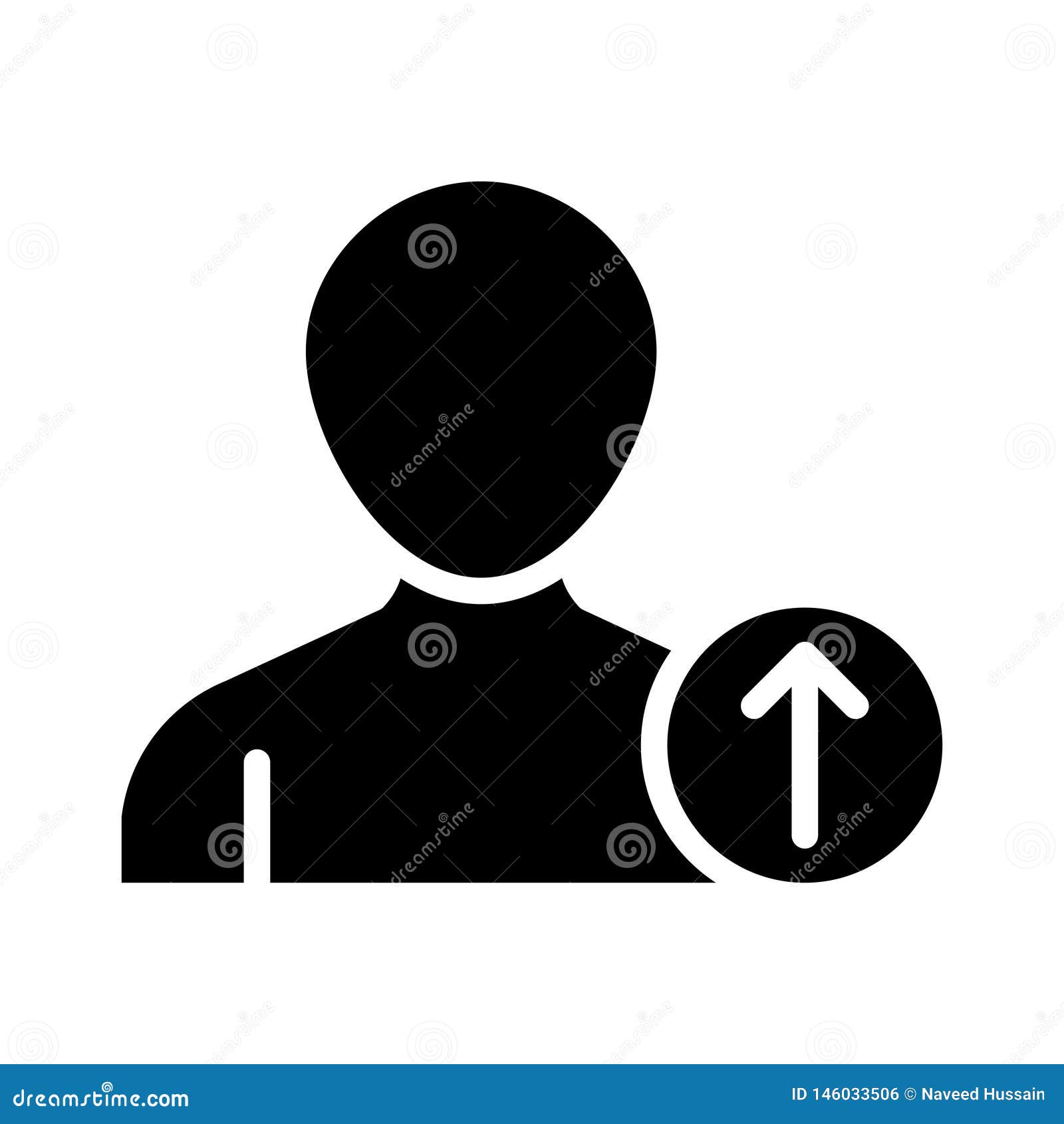 Upload Profile Glyph Flat Vector Icon Stock Illustration - Illustration ...