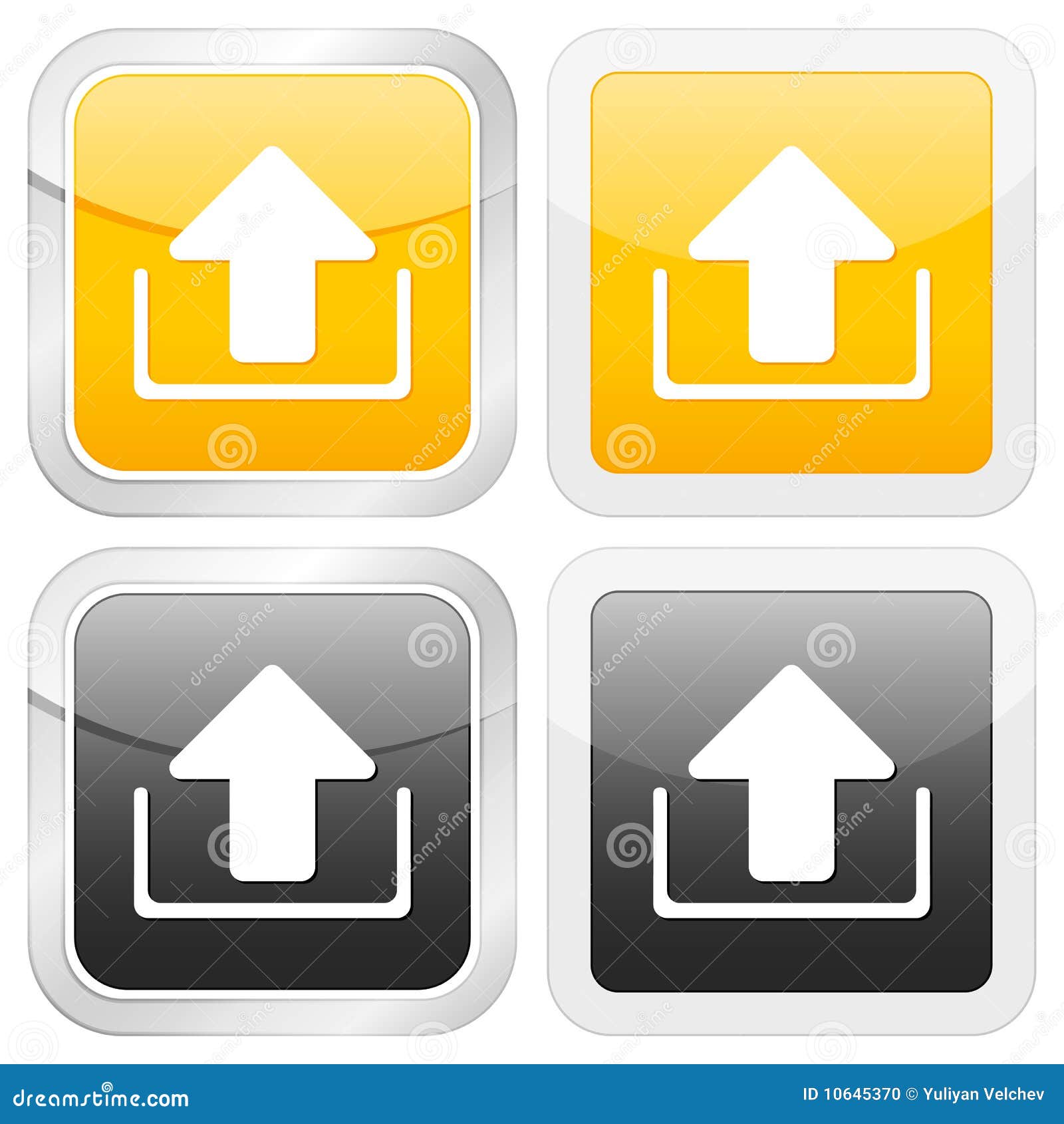 Upload quadrato dell'icona illustrazione vettoriale. Illustrazione di ...