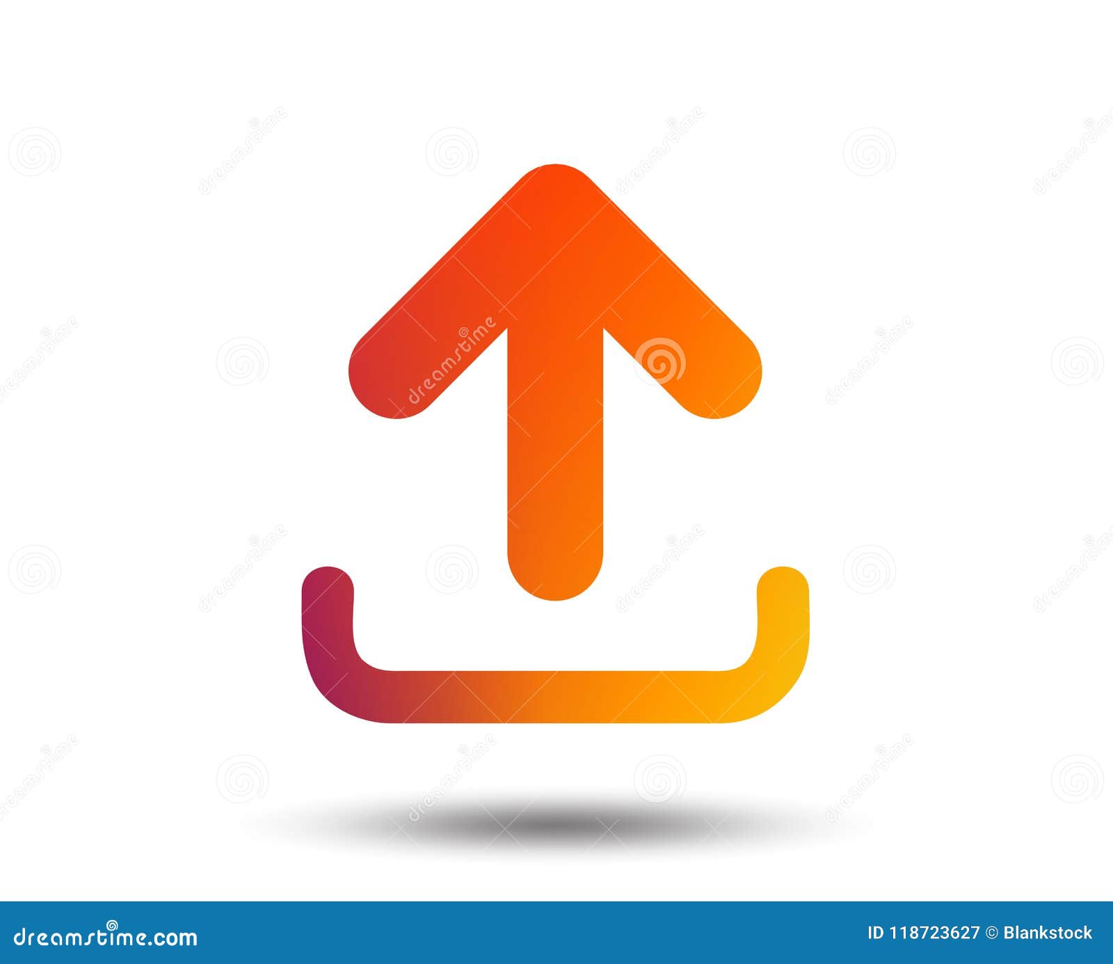 Upload Sign Icon. Load Symbol. Stock Vector - Illustration of flat ...