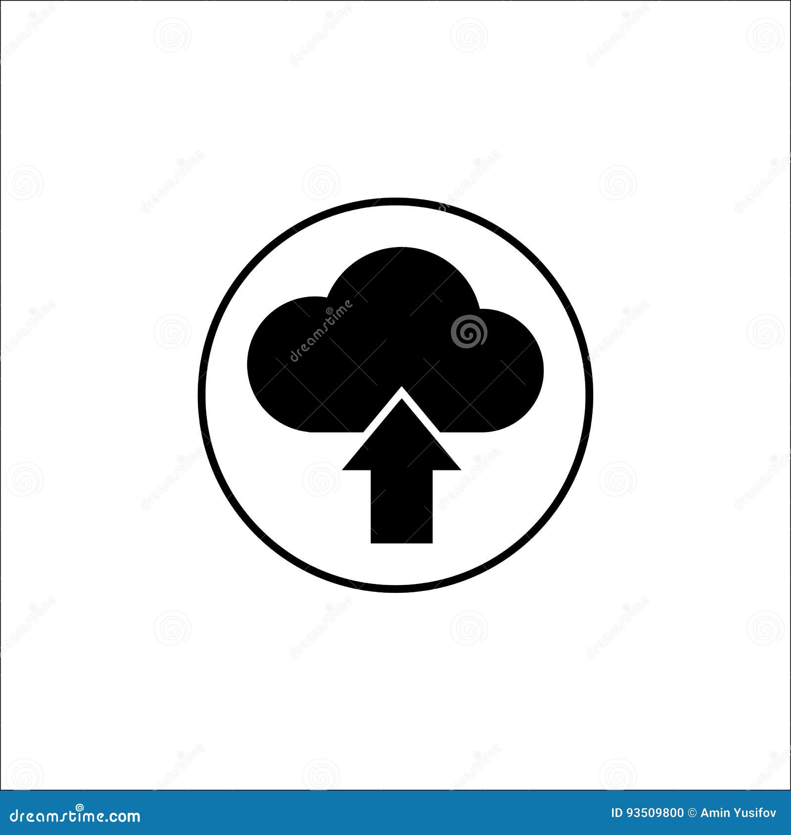 Upload Solid Icon, Mobile Sign and Cloud Pictogram Stock Vector ...