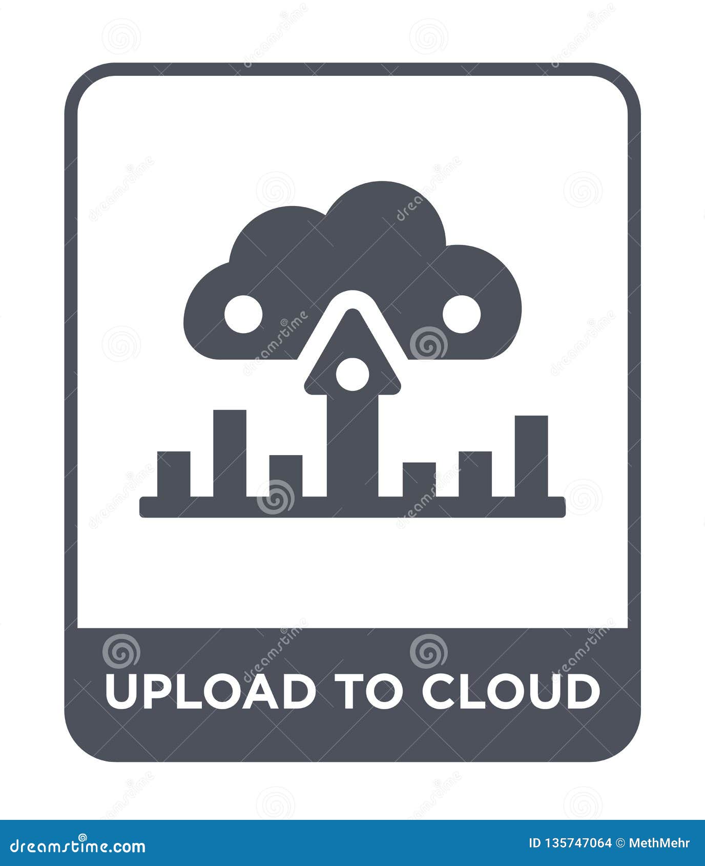 Upload To Cloud Icon in Trendy Design Style. Upload To Cloud Icon ...