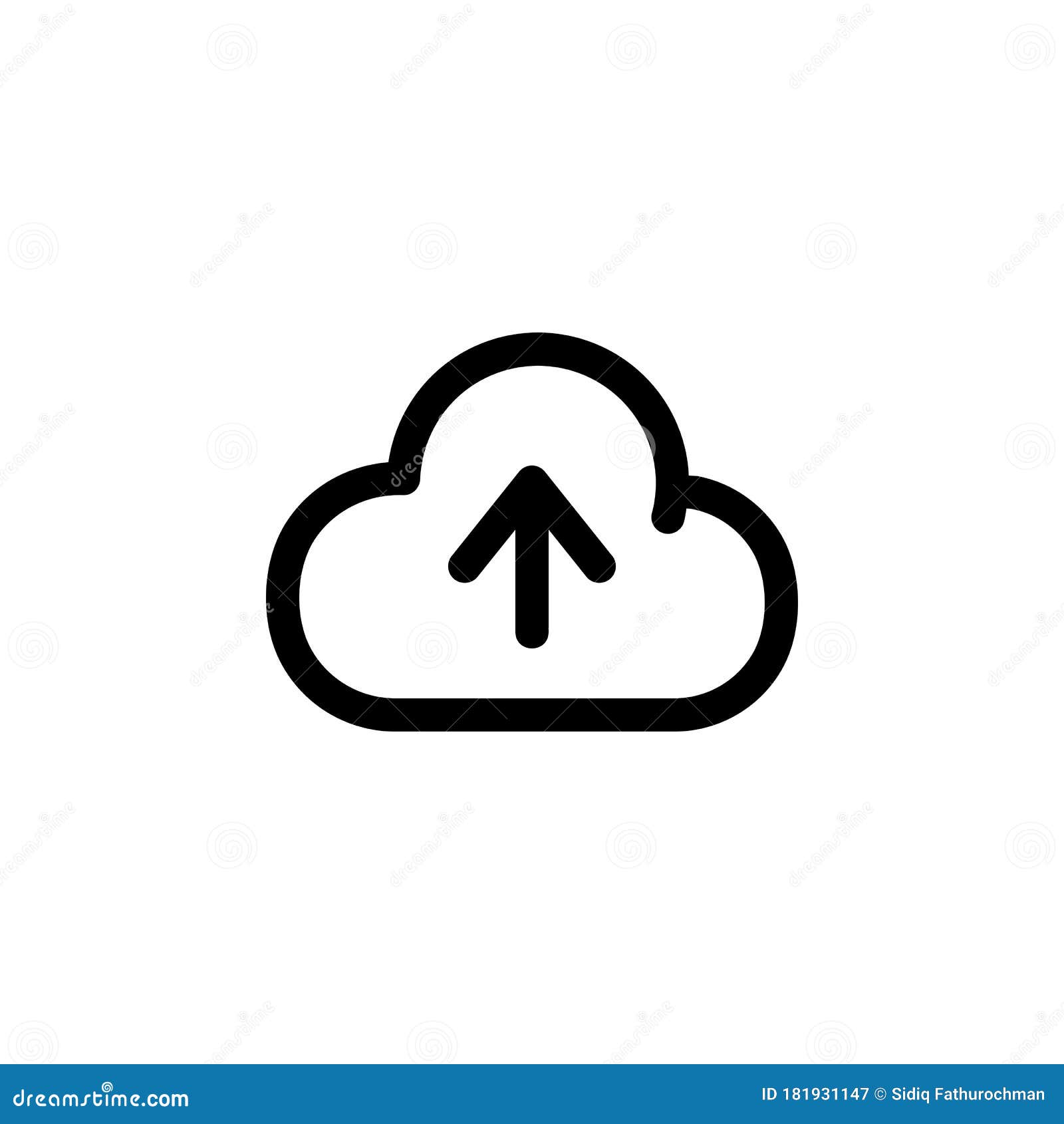 Upload to Cloud Icon stock vector. Illustration of isolated - 181931147