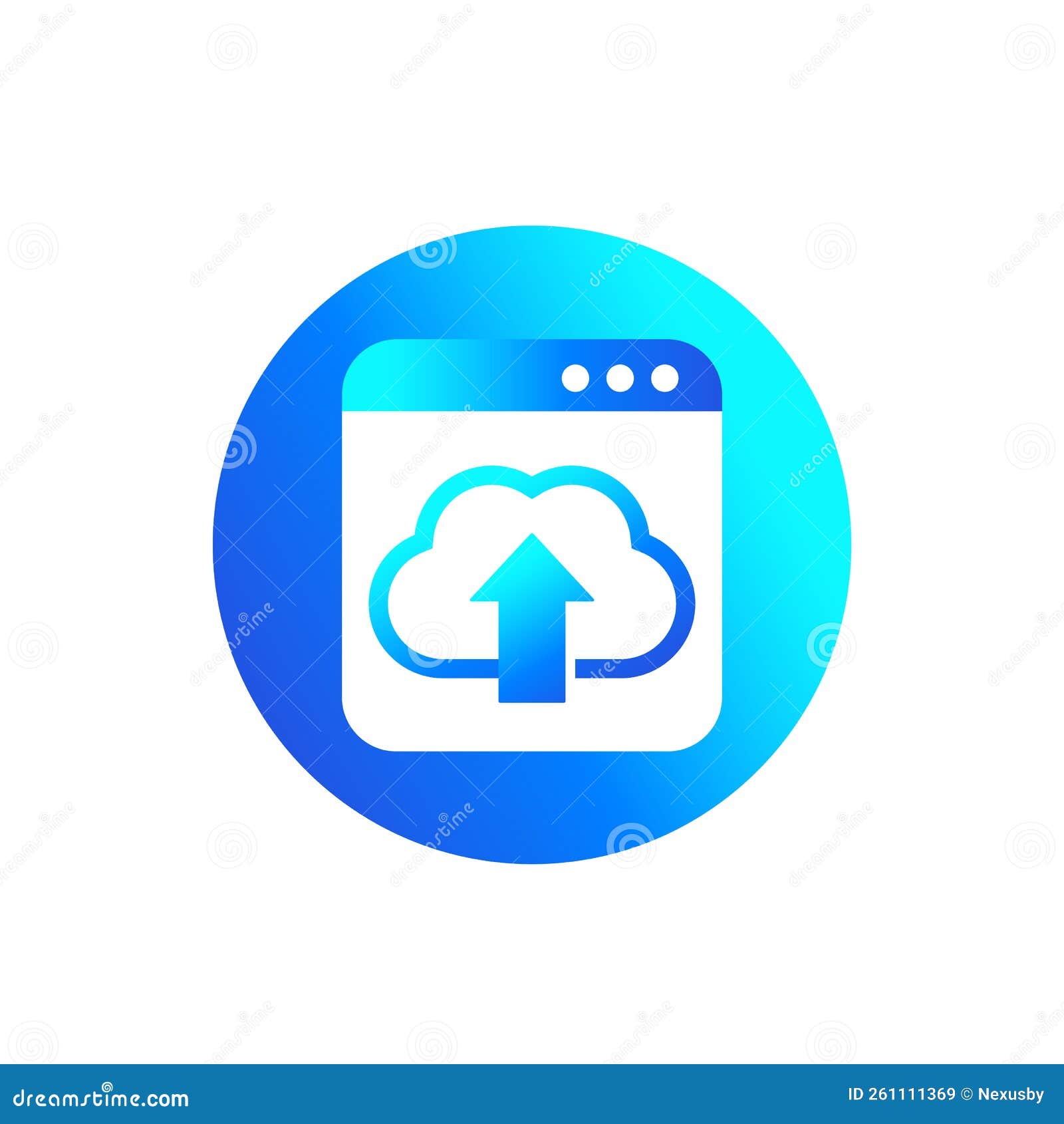 Upload To a Cloud Vector Icon Stock Vector - Illustration of upload ...