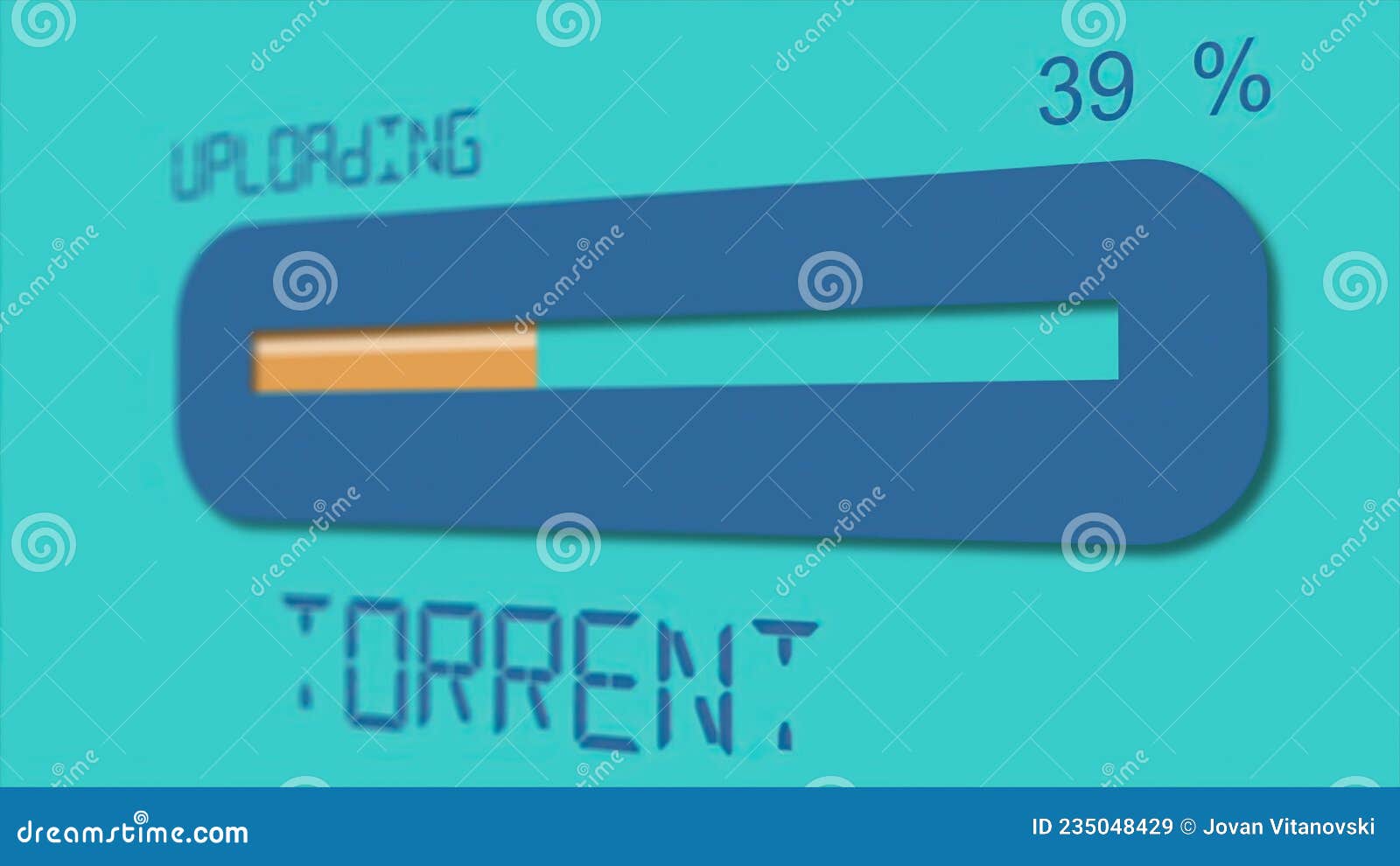Upload Torrent Progress Bar Stock Illustration - Illustration of ...