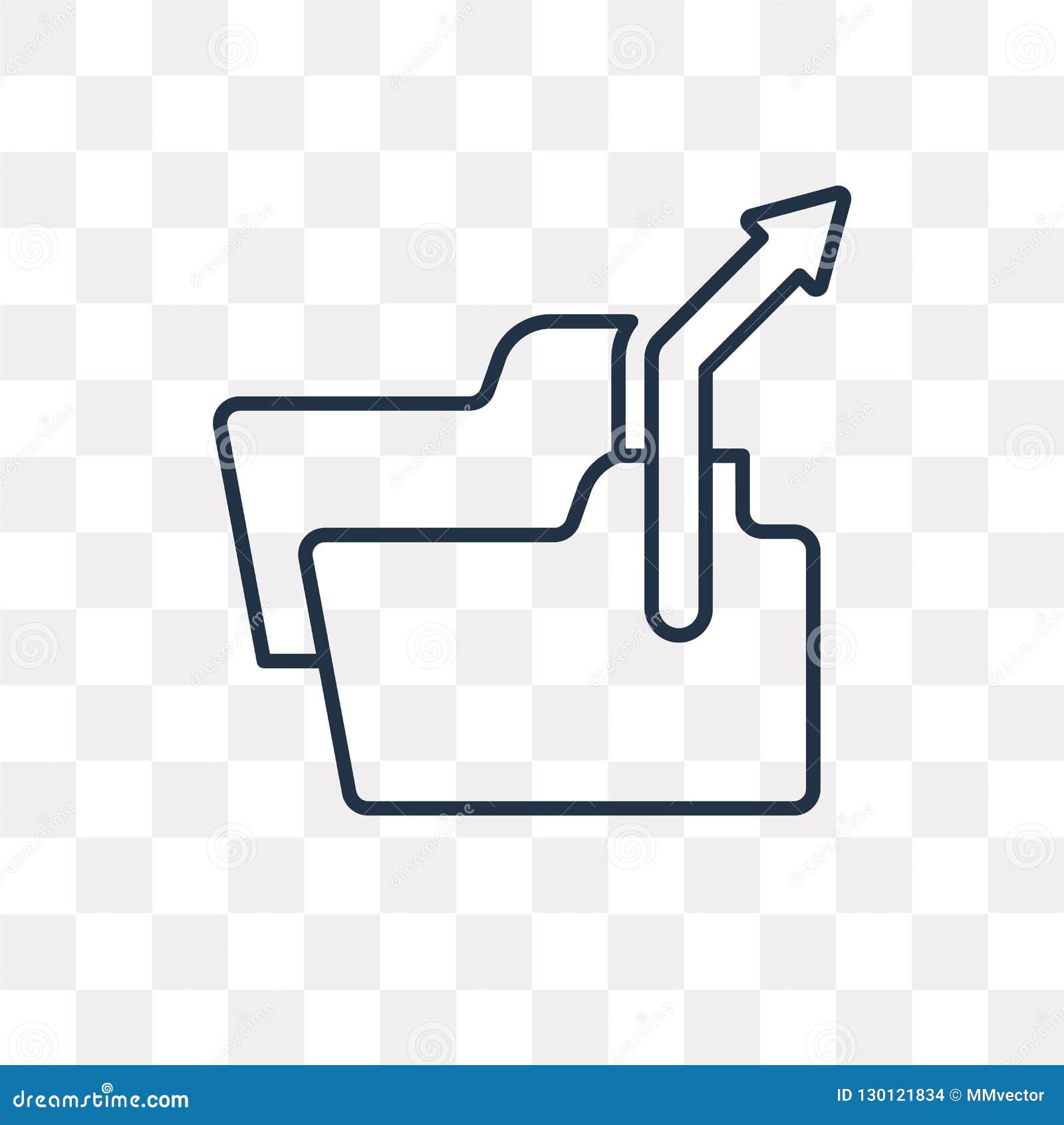 Upload Vector Icon Isolated on Transparent Background, Linear Up Stock ...