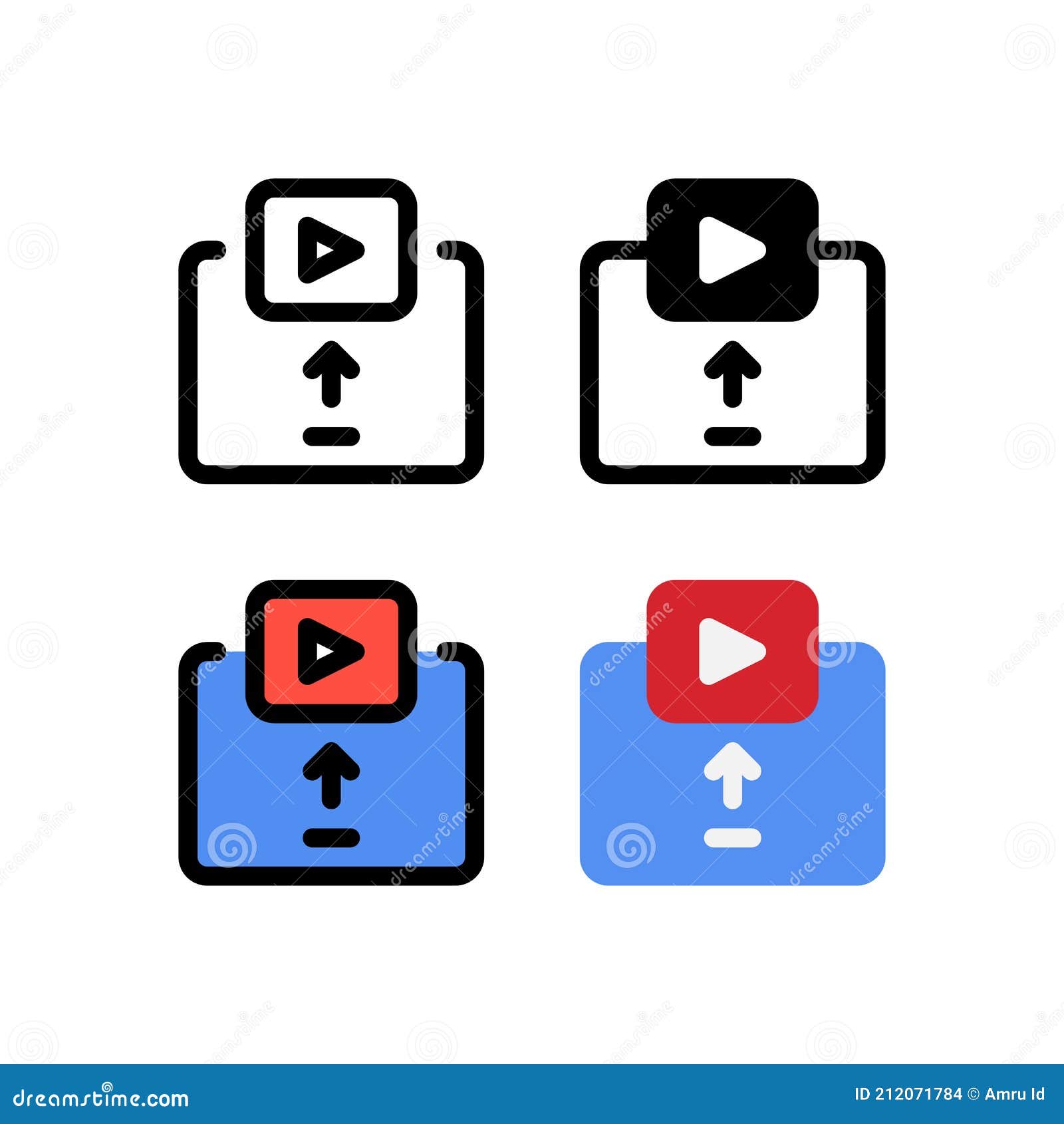 Upload Video YouTube Channel Icon, Logo, and Illustration Stock Vector ...