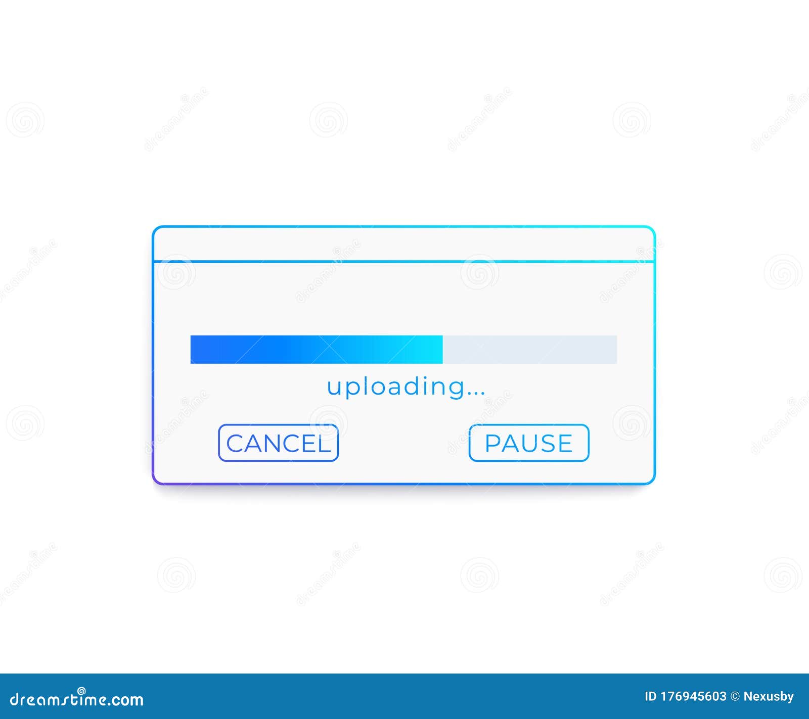 Upload Window with Progress Bar, Vector Stock Vector - Illustration of ...
