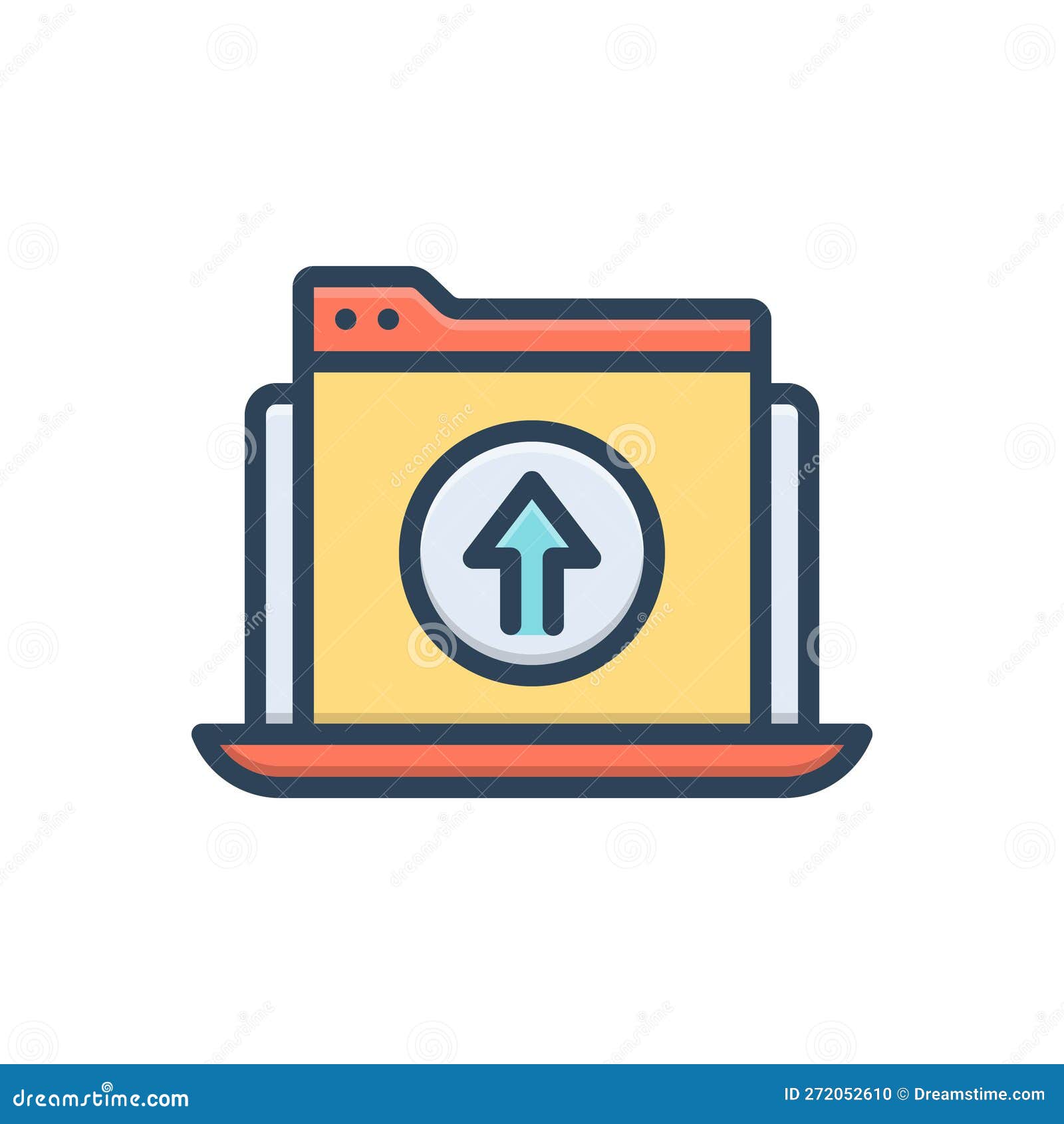 Color Illustration Icon for Uploaded, File and Transmit Stock ...