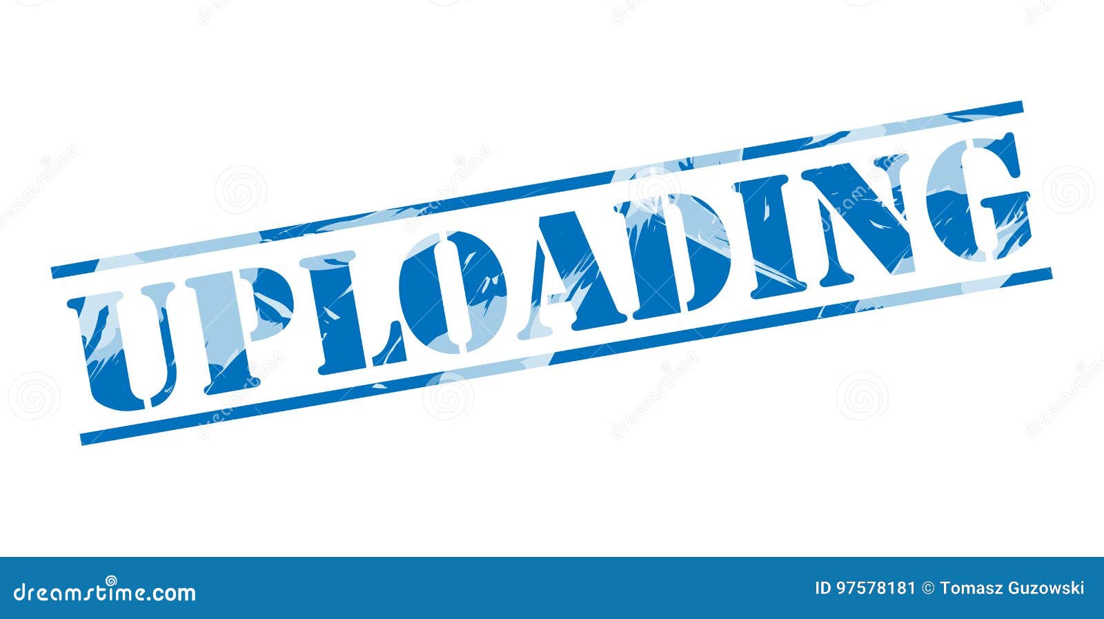 Uploading blue stamp stock illustration. Illustration of background ...