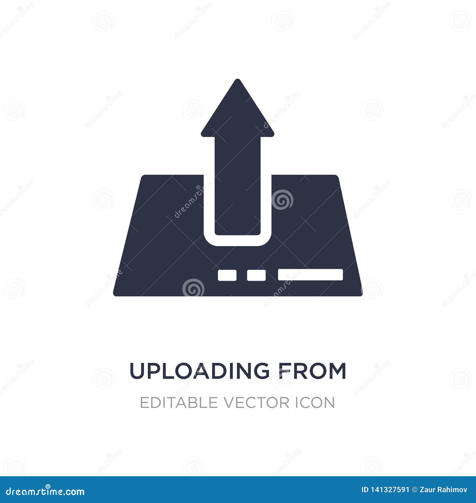 Uploading from Drive Icon on White Background. Simple Element ...