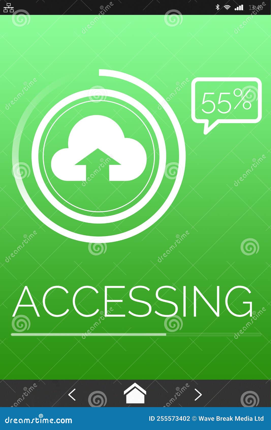 Uploading Icon with Text on Screen Stock Illustration - Illustration of ...