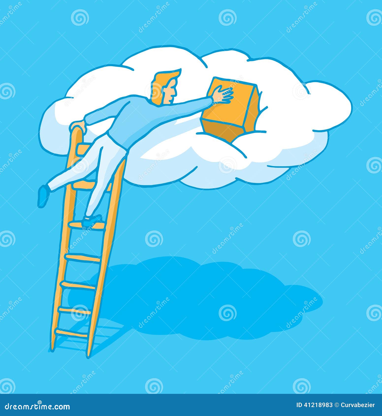 Uploading Information To the Cloud Stock Vector - Illustration of ...