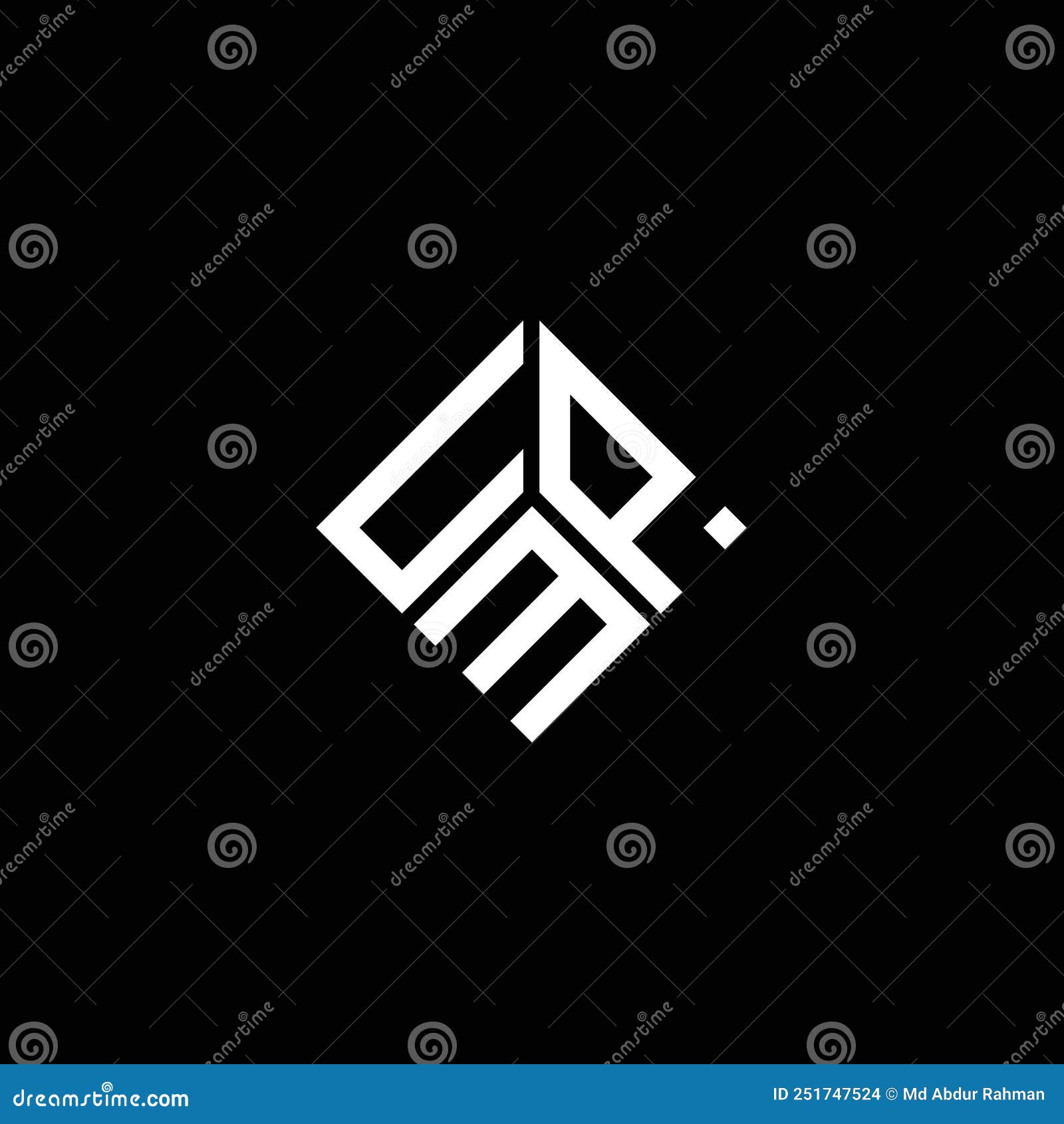 UPM Letter Logo Design on Black Background. UPM Creative Initials ...