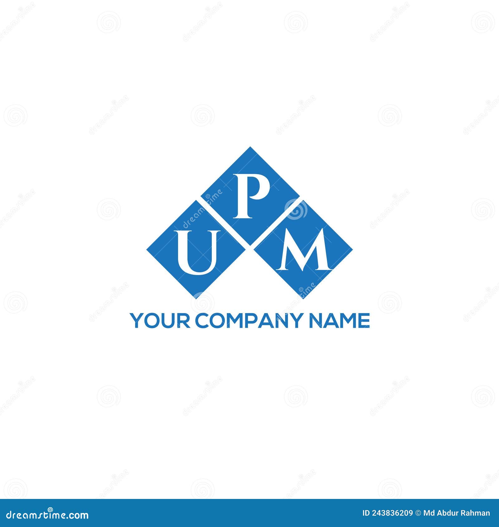 UPM Letter Logo Design on White Background. UPM Creative Initials ...