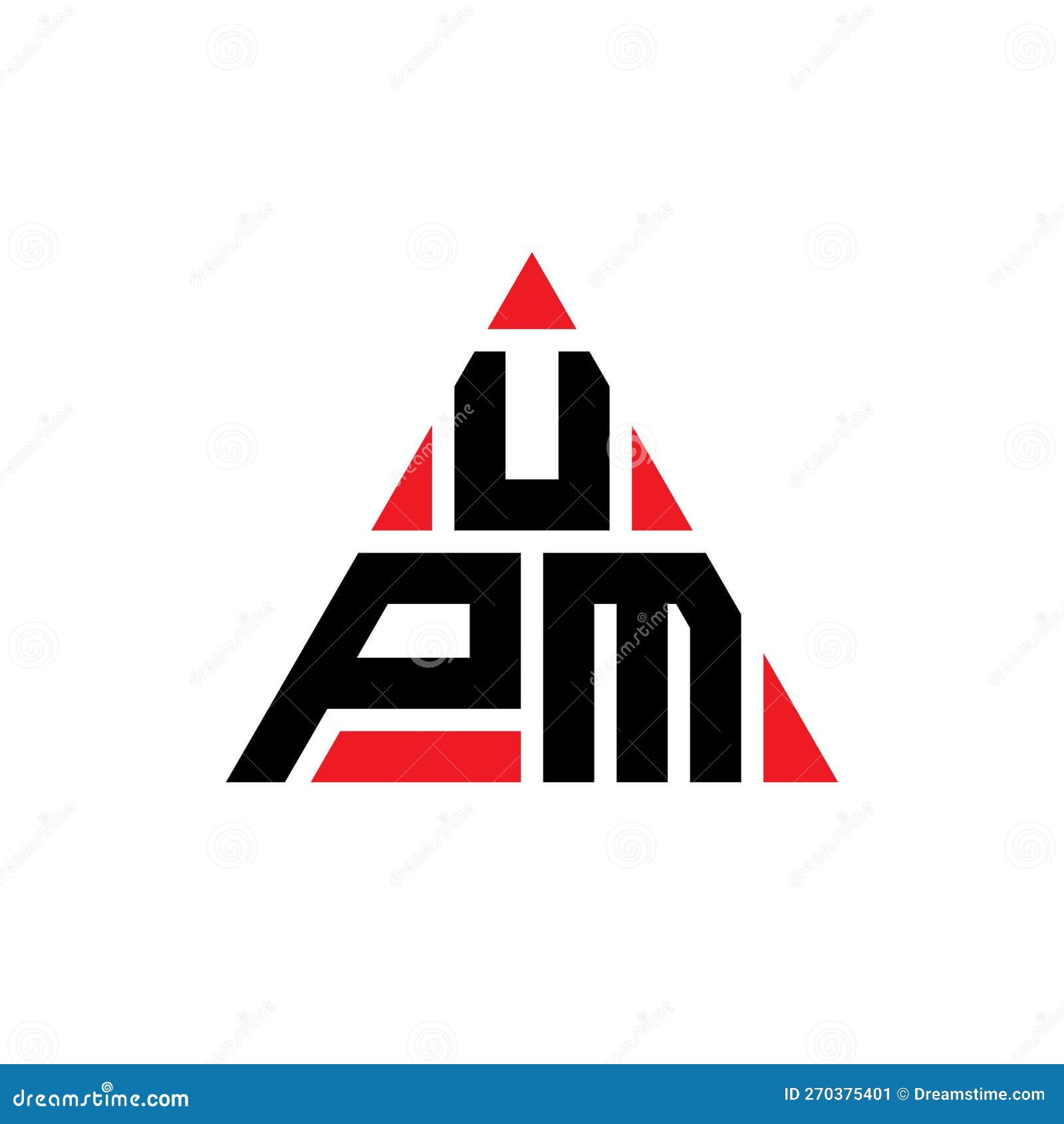 UPM Triangle Letter Logo Design with Triangle Shape. UPM Triangle Logo ...