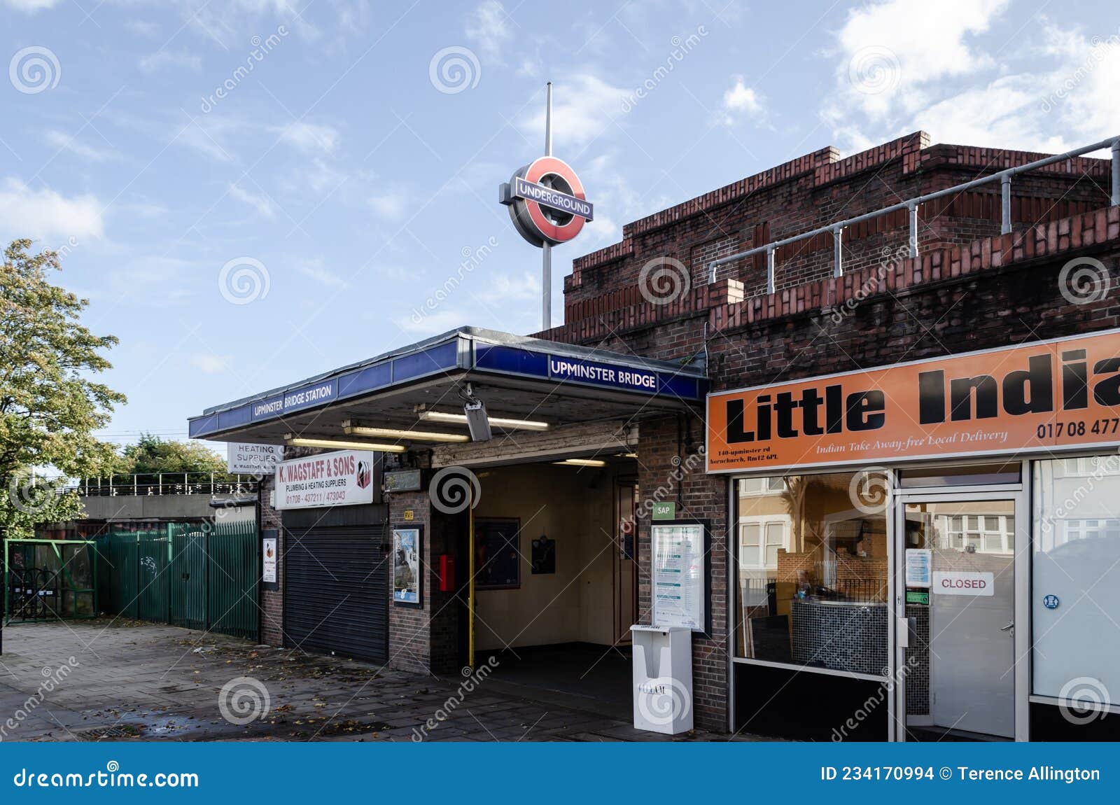 The Upminster Bridge Train Station Along Bridge Road in Upminster ...