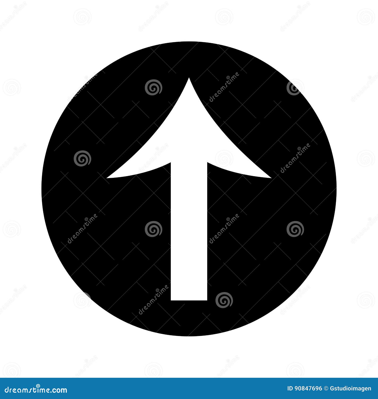 Upp pil isolerad symbol vektor illustrationer. Illustration av tecken ...