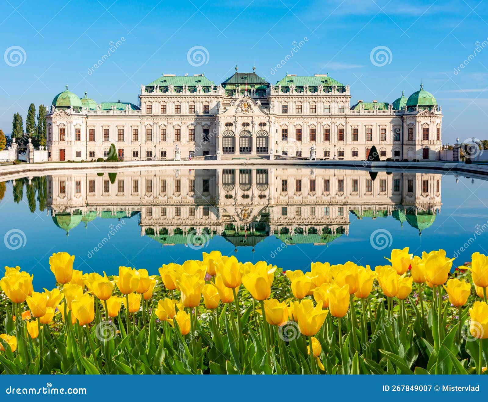Upper Belvedere Palace in Spring, Vienna, Austria Stock Image - Image ...