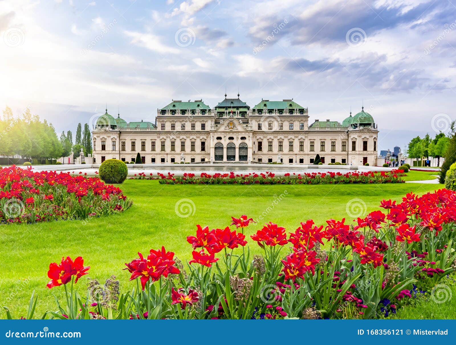 Upper Belvedere Palace, at Sunset Vienna, Austria Stock Image - Image ...