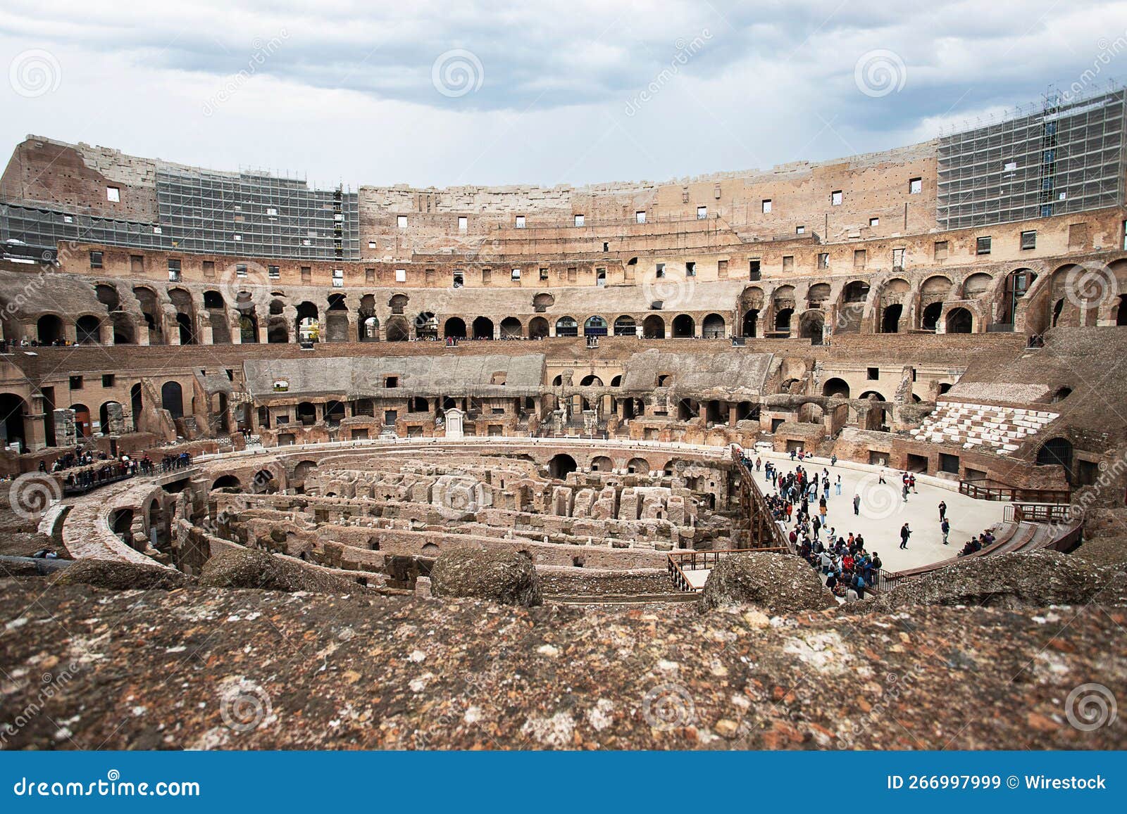 Upper Bowl of the Colosseum in Rome Stock Image - Image of europa ...