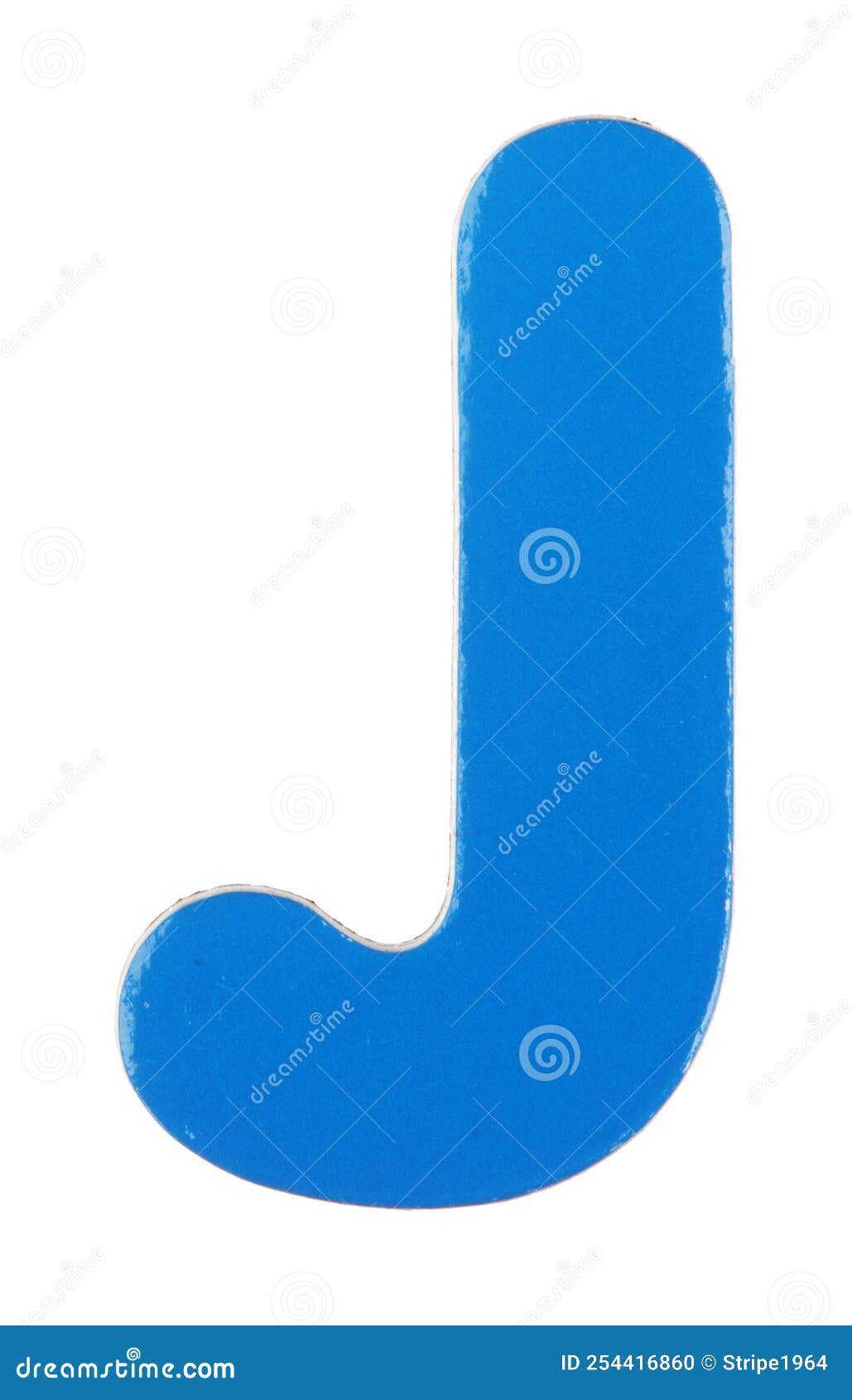 Upper Case J Magnetic Letter on White with Clipping Path Stock Photo ...