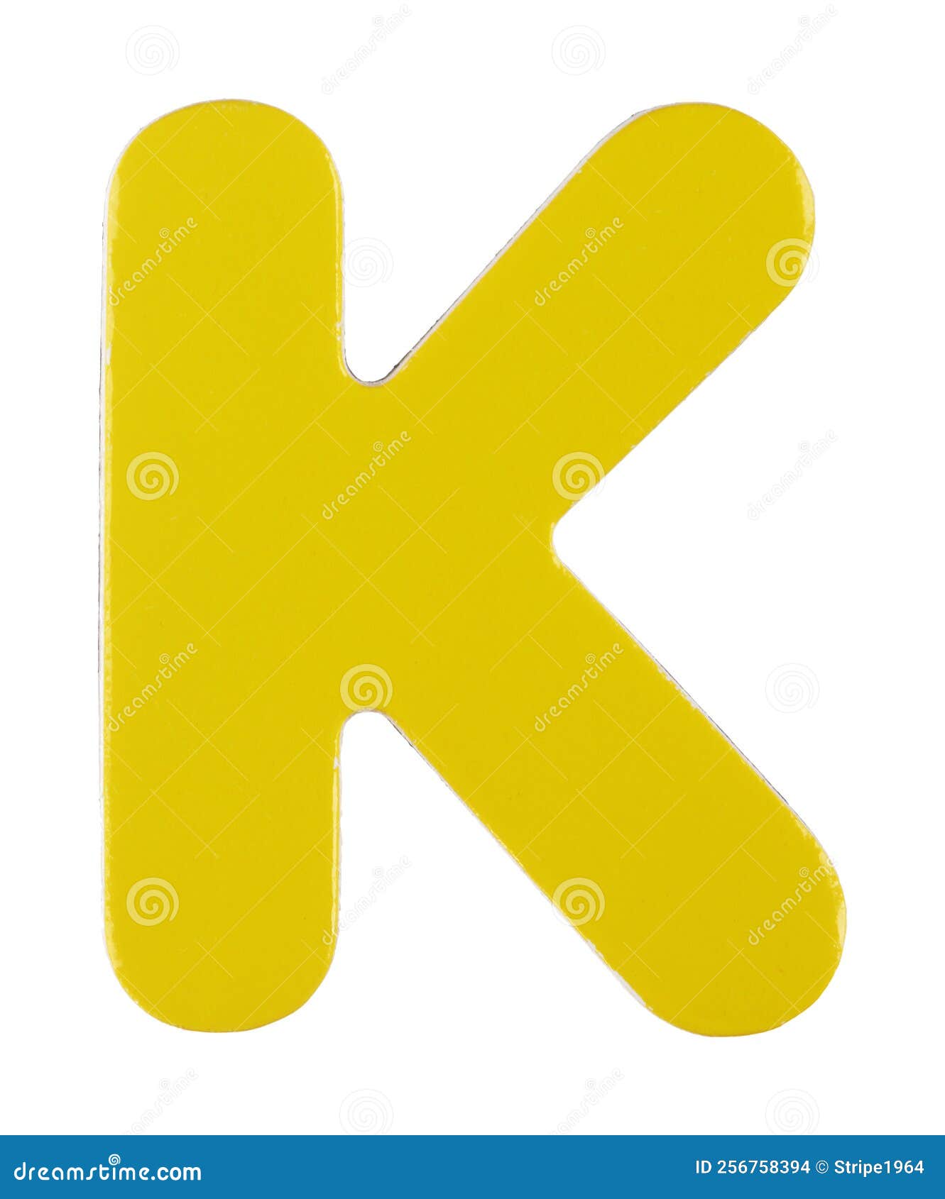 Upper Case K Magnetic Letter on White with Clipping Path Stock Photo ...