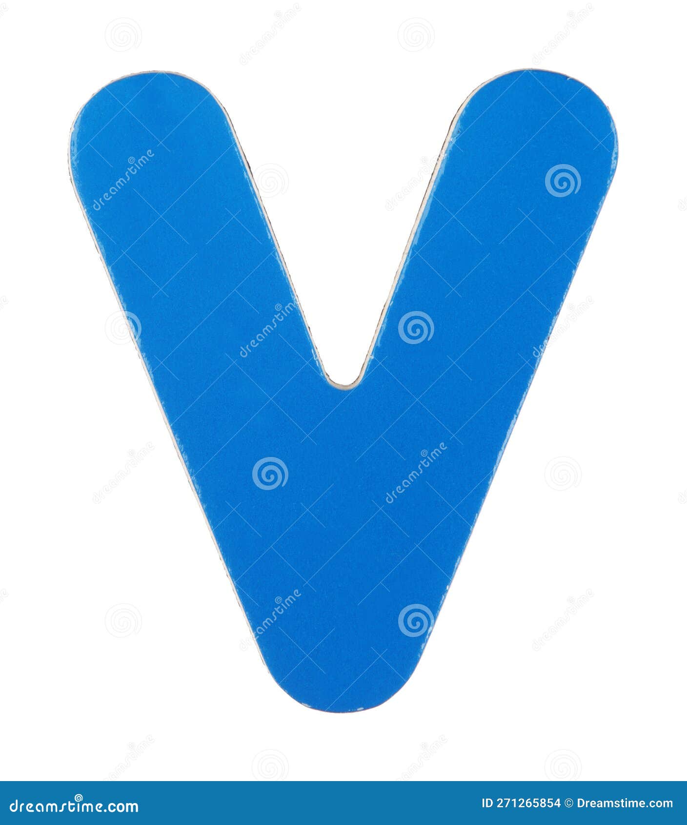 Upper Case V Magnetic Letter on White with Clipping Path Stock Photo ...