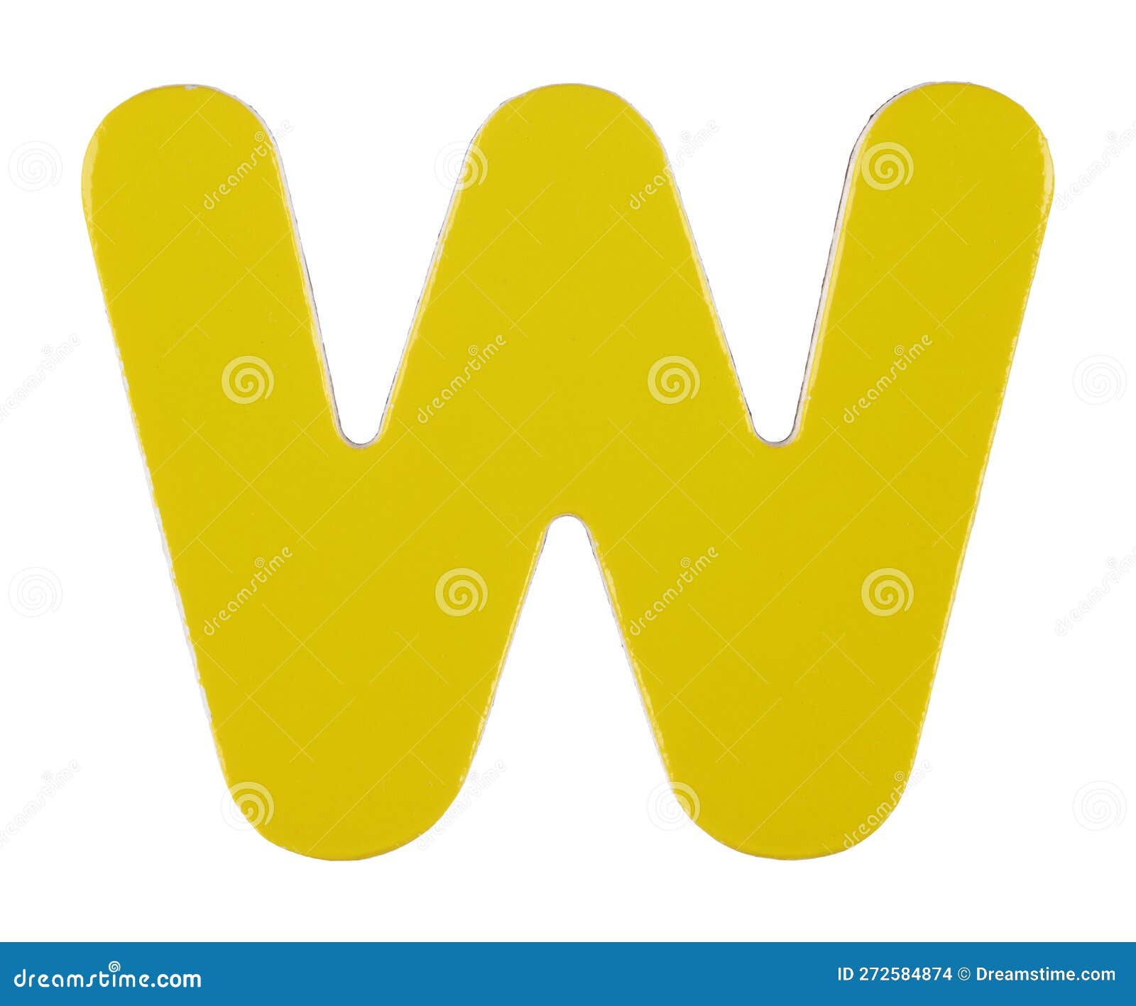 Upper Case W Magnetic Letter on White with Clipping Path Stock Photo ...