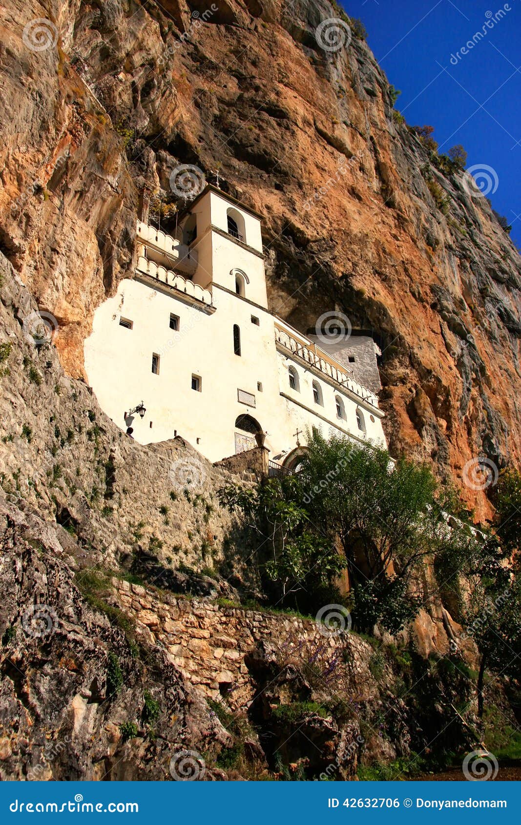 Upper Church of Ostrog Monastery, Montenegro Stock Photo - Image of ...