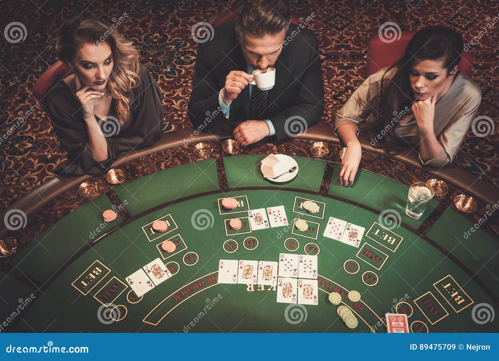 Upper Class Friends Gambling in a Casino Stock Image - Image of luck ...