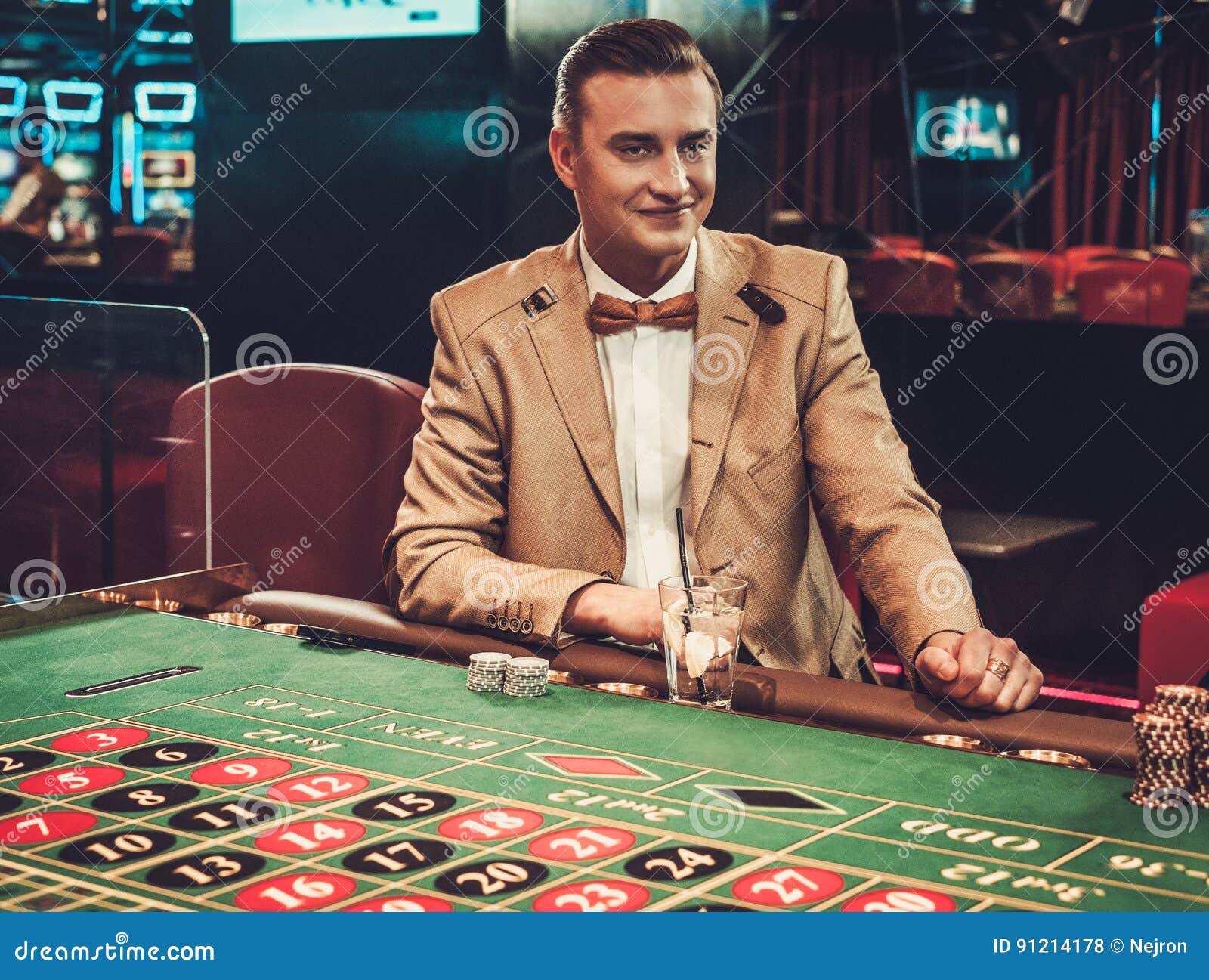 Upper Class Man Gambling in a Casino Stock Photo - Image of money, luck ...