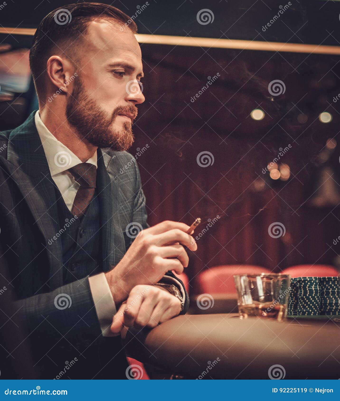 Upper Class Man Gambling in a Casino Stock Image - Image of casino ...