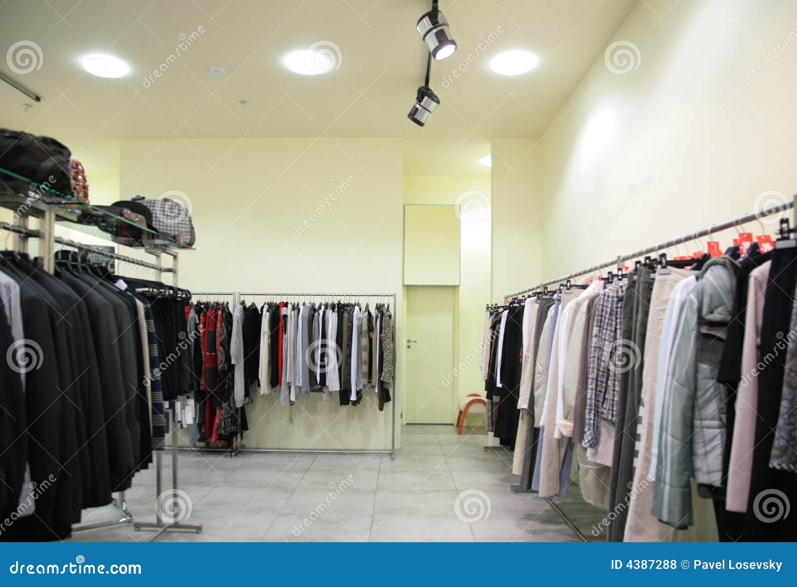 Upper clothes in shop stock photo. Image of display, industry - 4387288