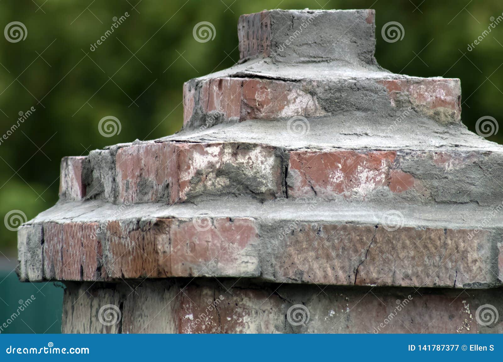 The Upper Cone-shaped Part of the Fence Column Stock Image - Image of ...