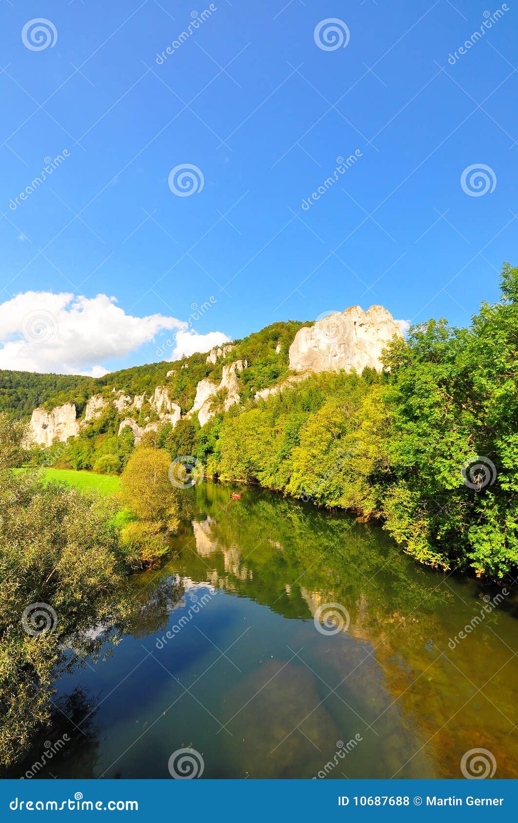 Upper Danube Valley stock photo. Image of clouds, natural - 10687688