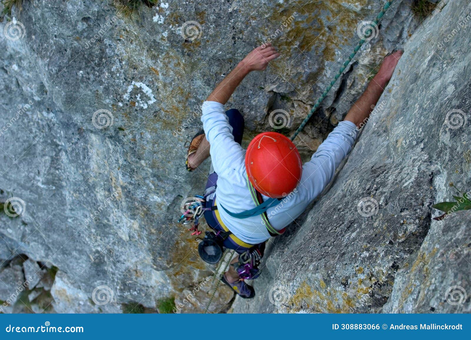 Climber Climbs through a Route in the Sixth Degree Editorial Photo ...