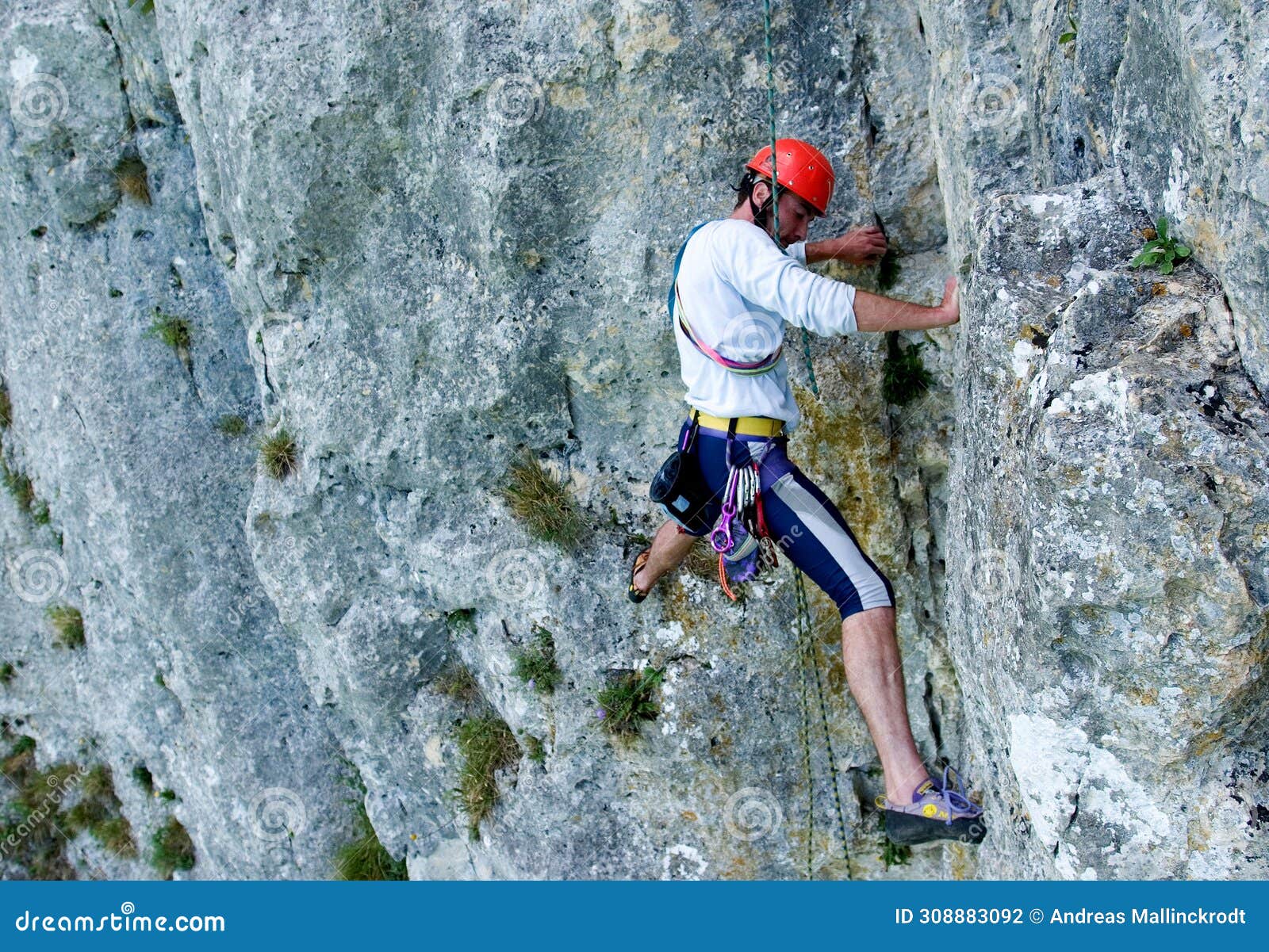 Climber Climbs through a Route in the Sixth Degree Editorial ...
