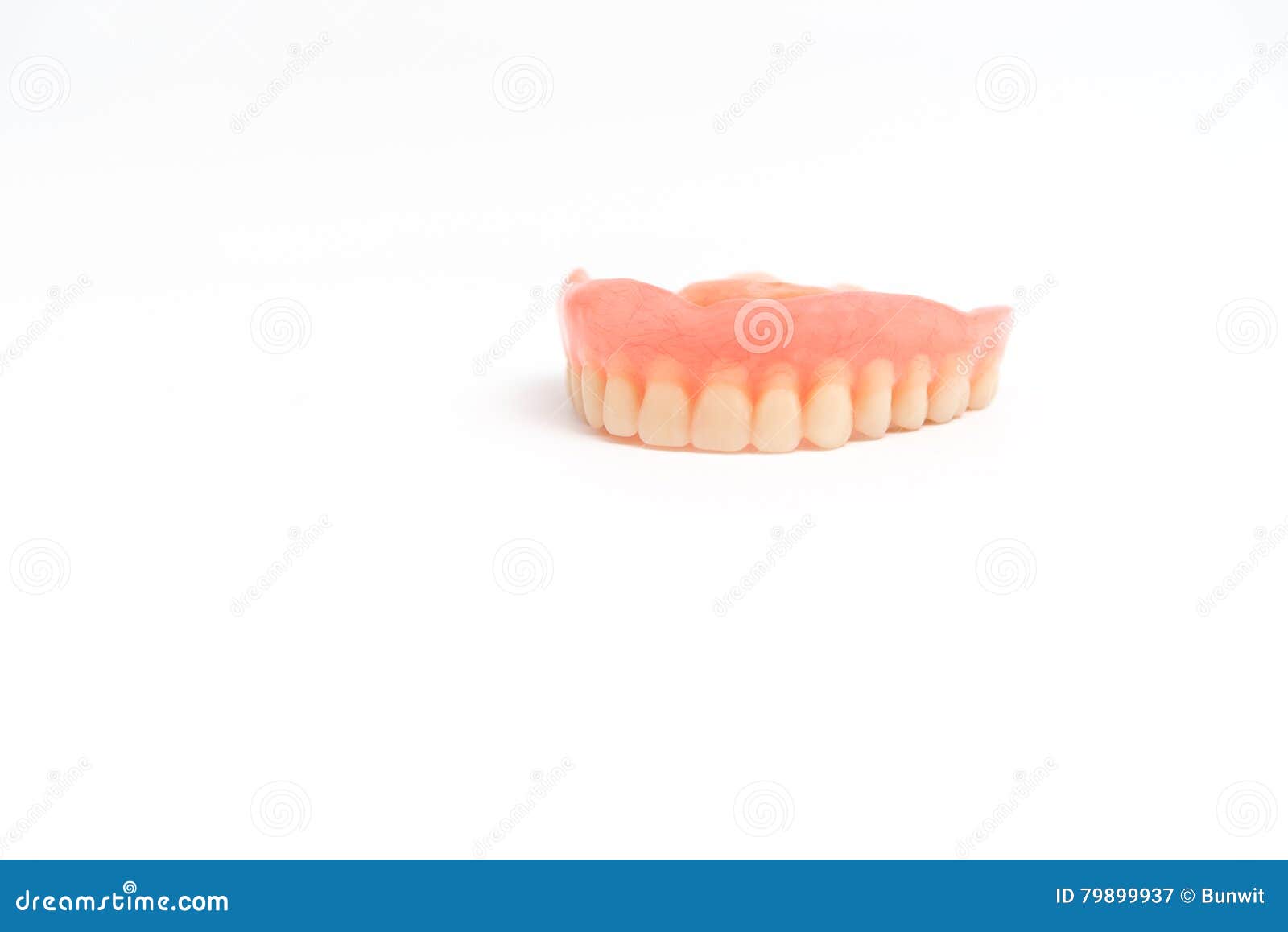 Set Of Dentures On A White Background. Full Removable Plastic Denture ...