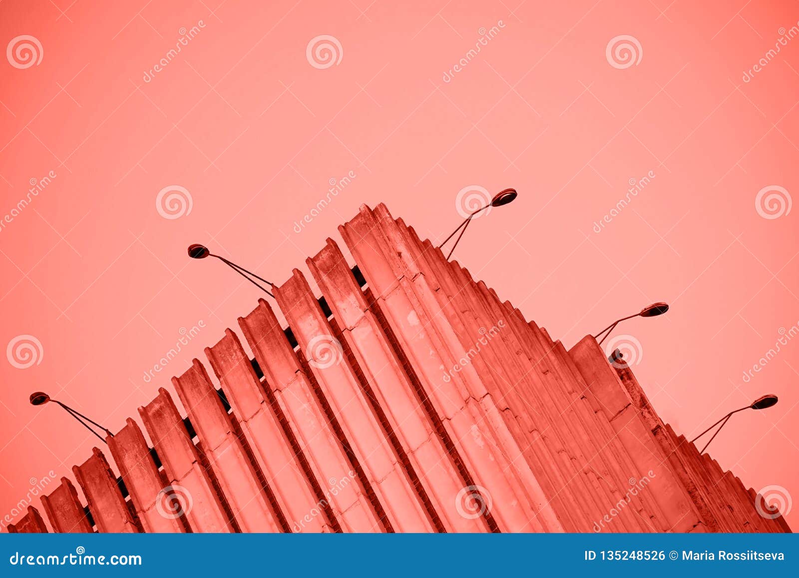 Upper Edge of the Building with Lanterns Stock Photo - Image of ...