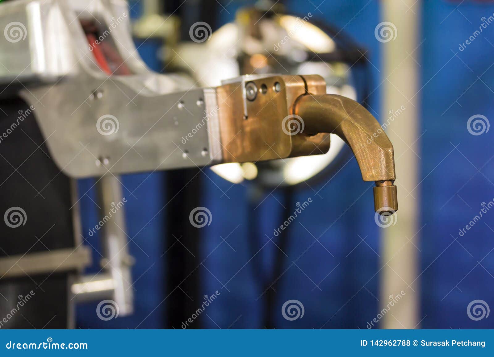 Upper Electrode Spot Welding Machine at Workshop Stock Photo - Image of ...