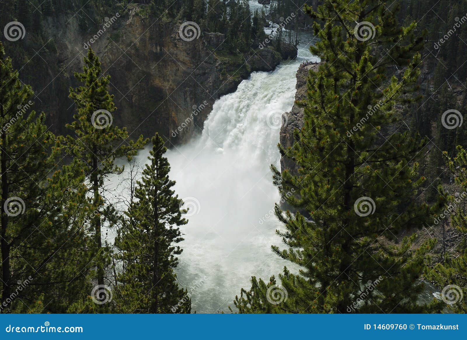 Upper fall in Yellowstone stock photo. Image of upper - 14609760