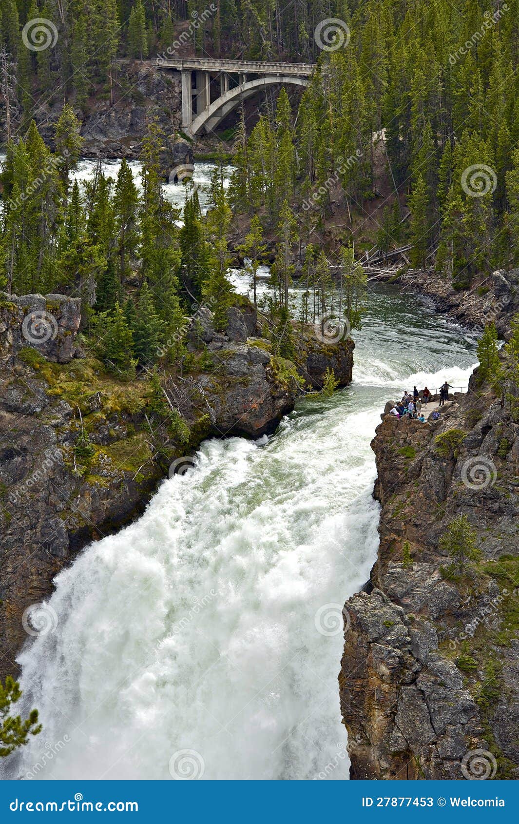 Upper Falls Yellowstone stock image. Image of park, scenic - 27877453