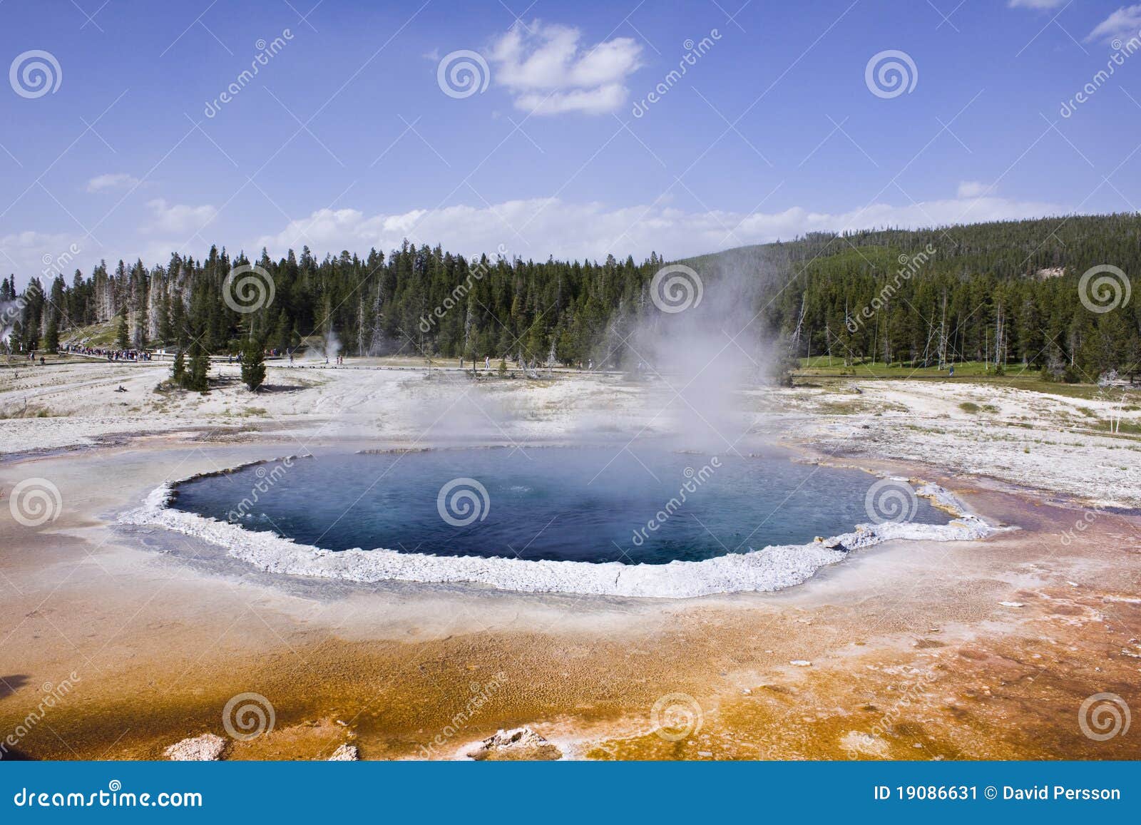 Upper Geyser Basin Yellowstone Stock Image - Image of wilderness, park ...