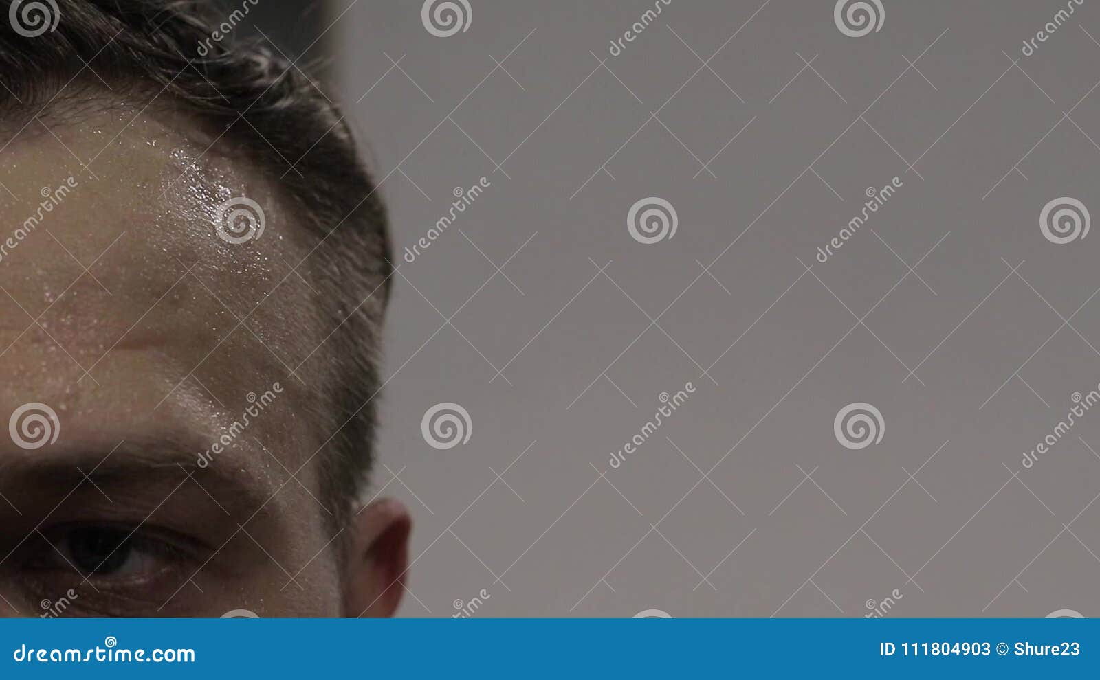 Upper Left Side of a Face of a Young White Man Stock Video - Video of ...