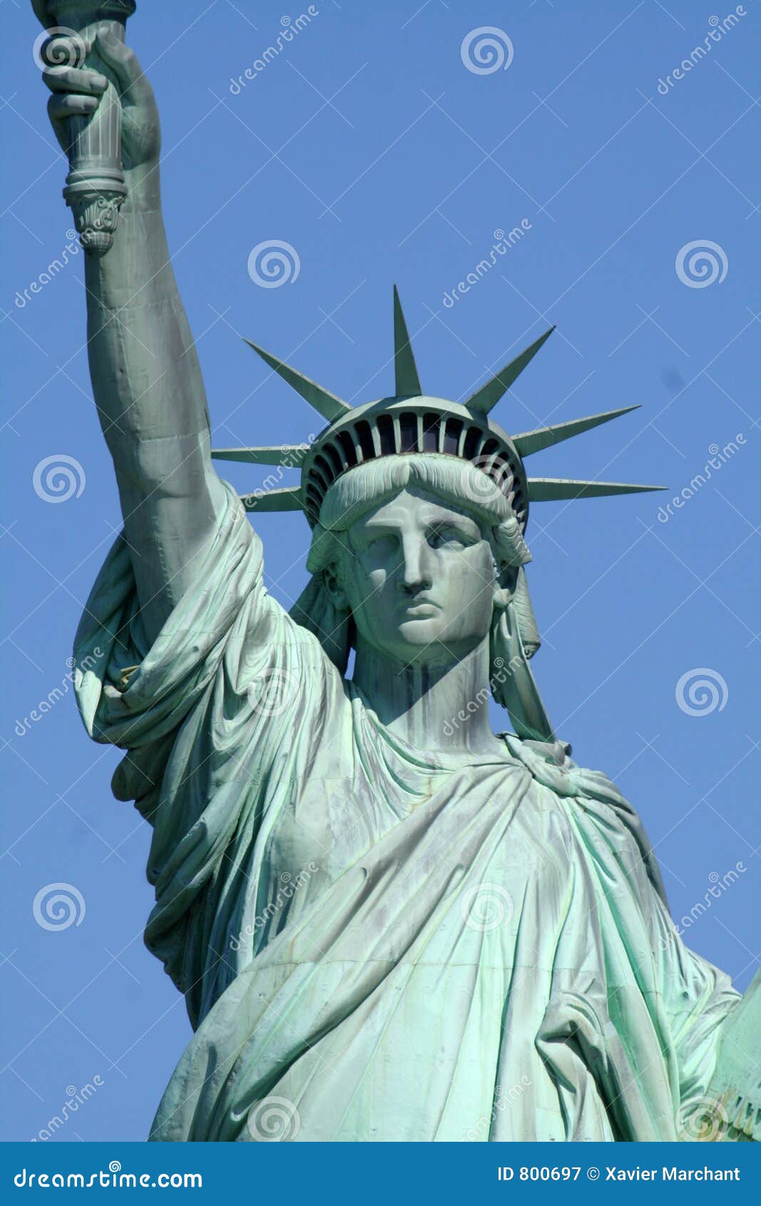 Upper liberty statue front stock image. Image of eiffel - 800697