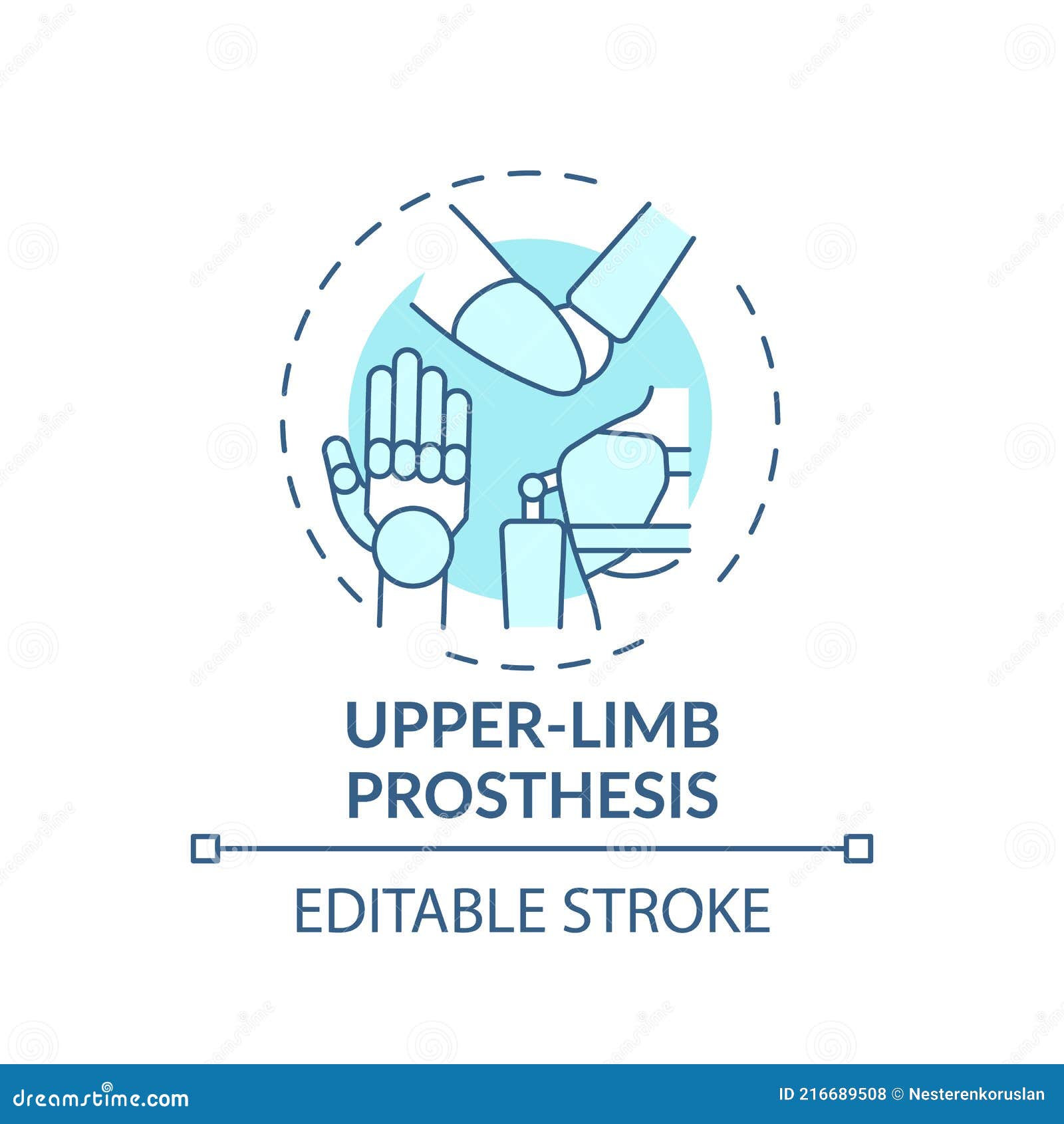 Upper-limb Prosthesis Concept Icon Stock Vector - Illustration of ...