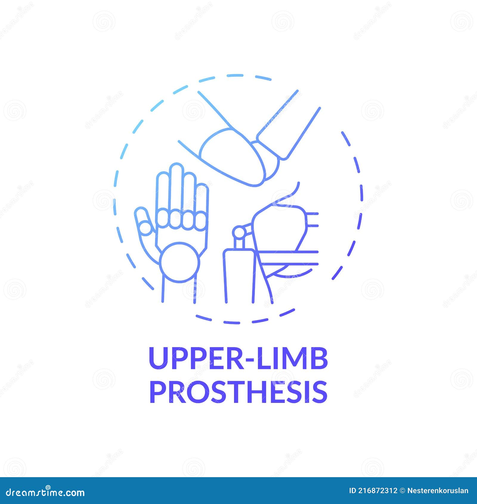 Upper-limb Prosthesis Concept Icon Vector Illustration | CartoonDealer ...